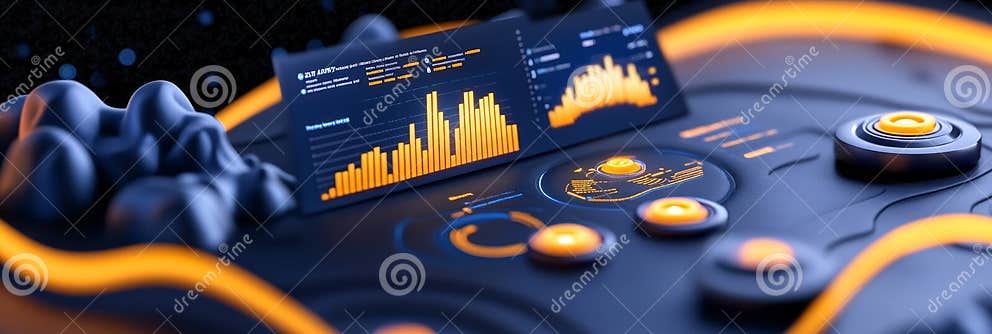 Digital Data Interface Control Panel Futuristic Technology Data ...
