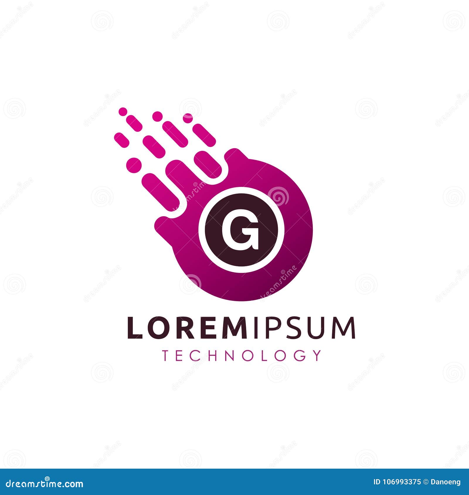 Digital Data Letter G Logo Vector. Stock Illustration - Illustration of ...