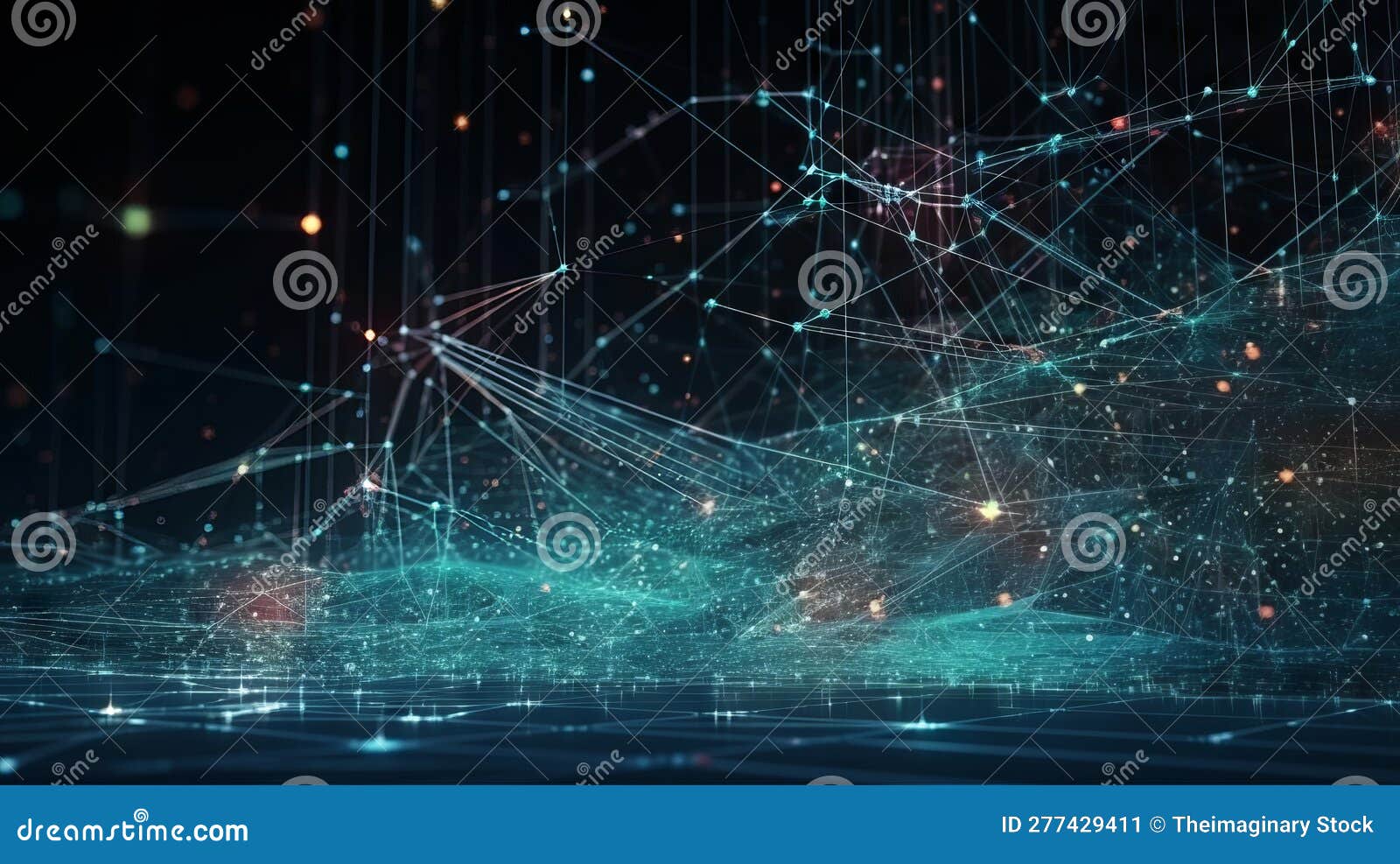 Digital Data and Lines Networking Abstract Background Stock ...