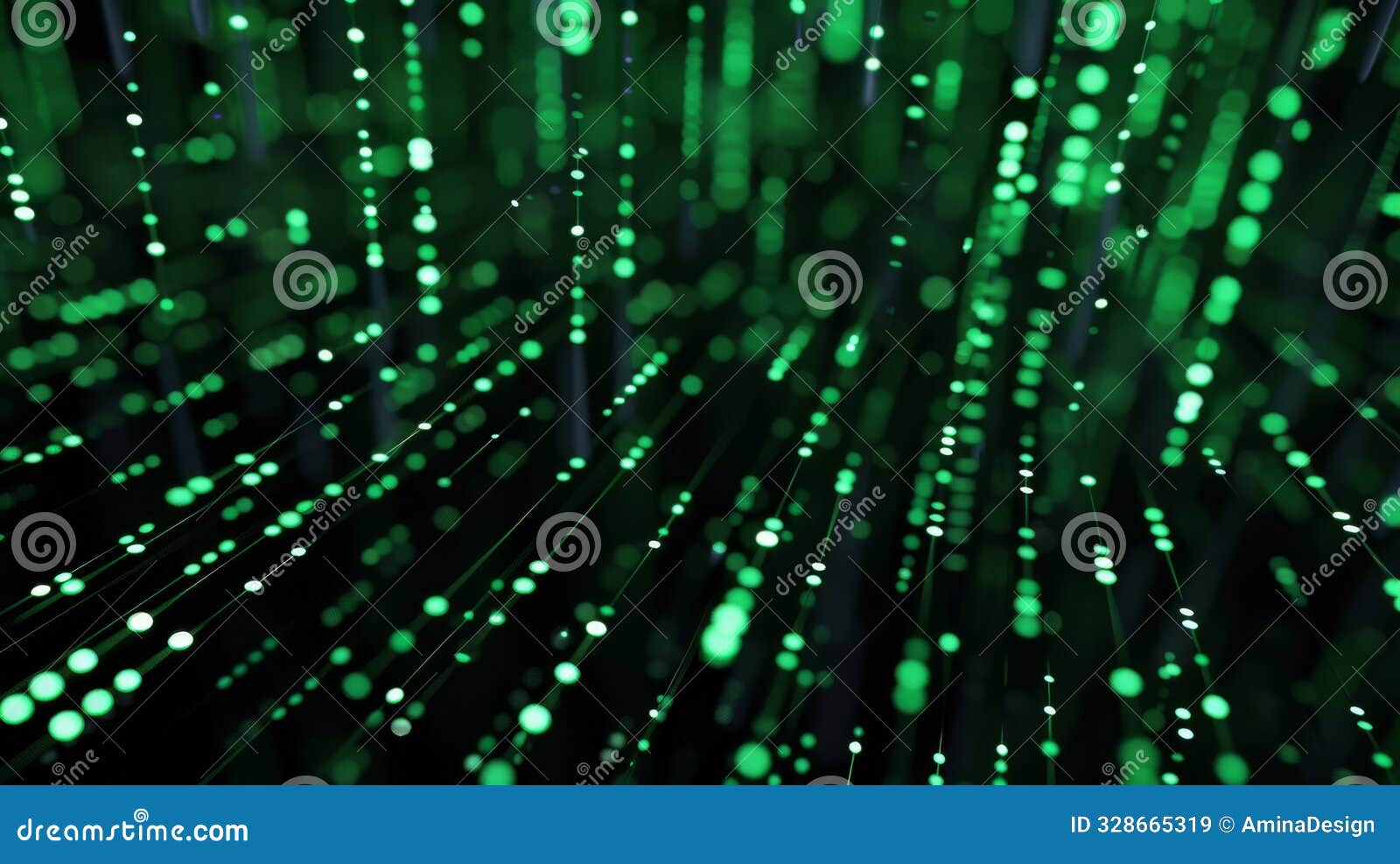 Digital Data Matrix Background in Green Shades, Perfect for Tech and ...