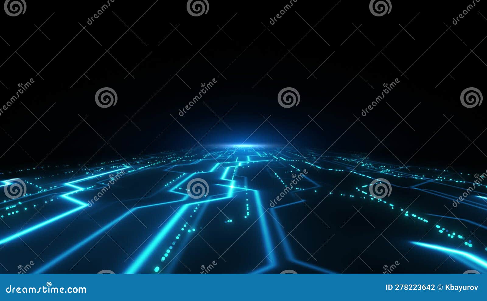 Digital Data Moving on Circuit Board and CPU Loop Backgrounds. Stock ...