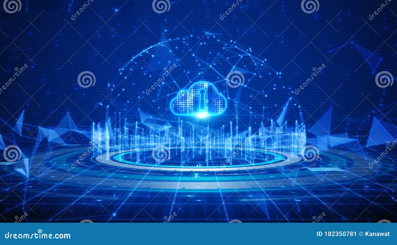 Digital Data Network Connection Cloud Computing and Global ...