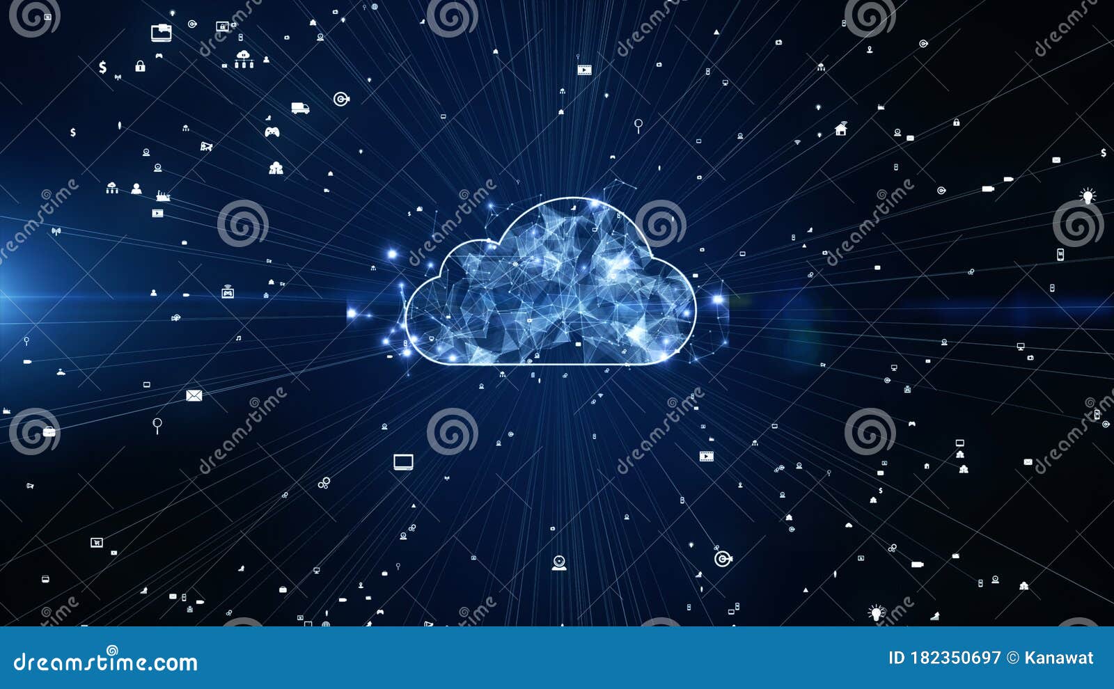 Digital Data Network Connections Cloud Computing and Global ...