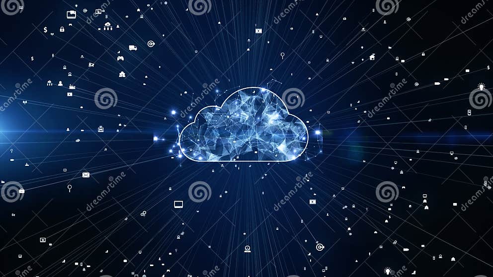 Digital Data Network Connections Cloud Computing and Global ...