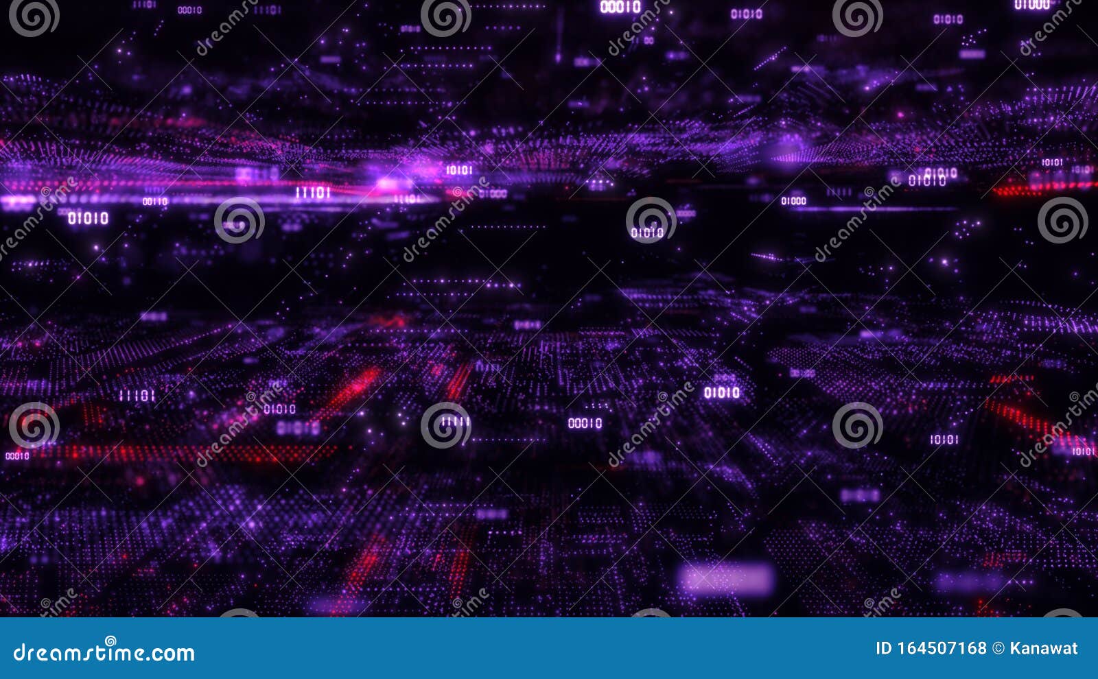 Digital Data and Particles Flow Network Connections Concept Stock ...