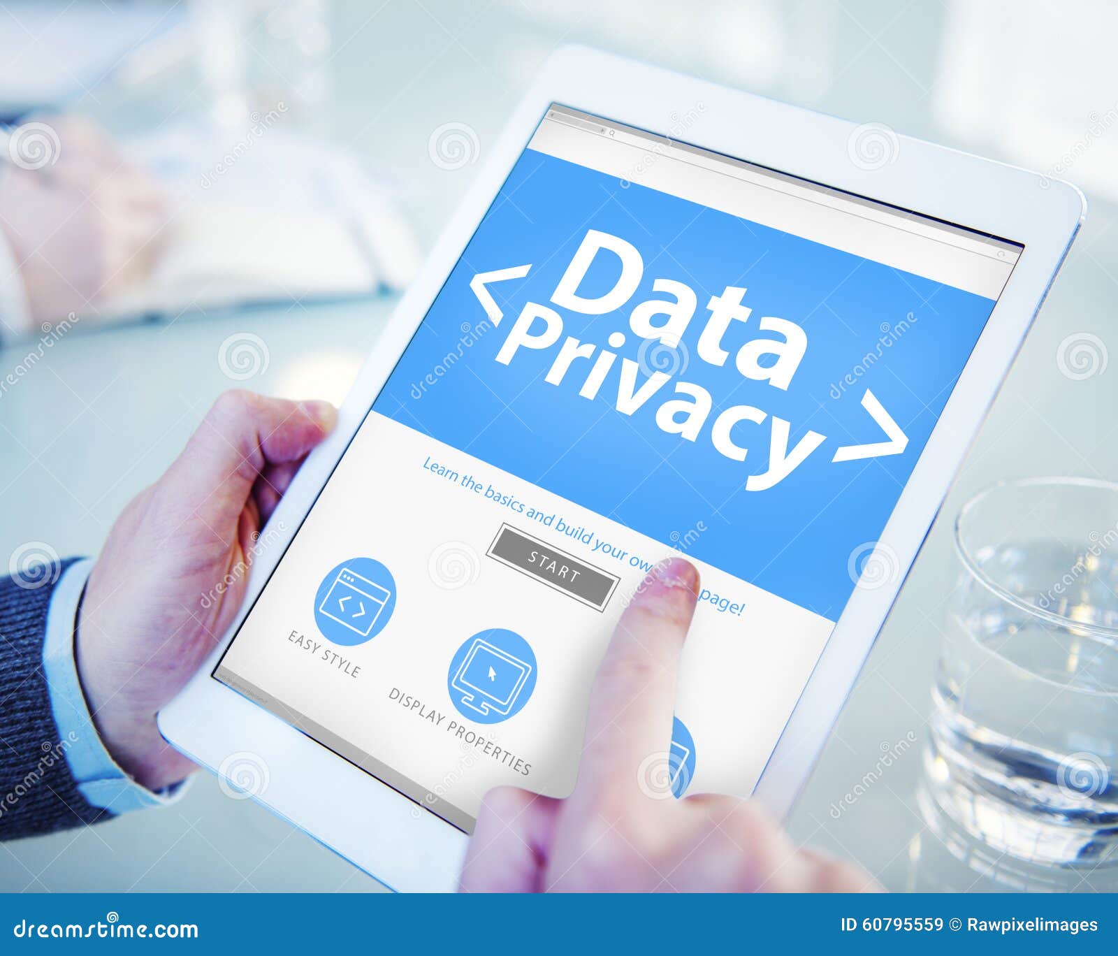 Digital Data Privacy Protection Searching Concept Stock Image - Image ...