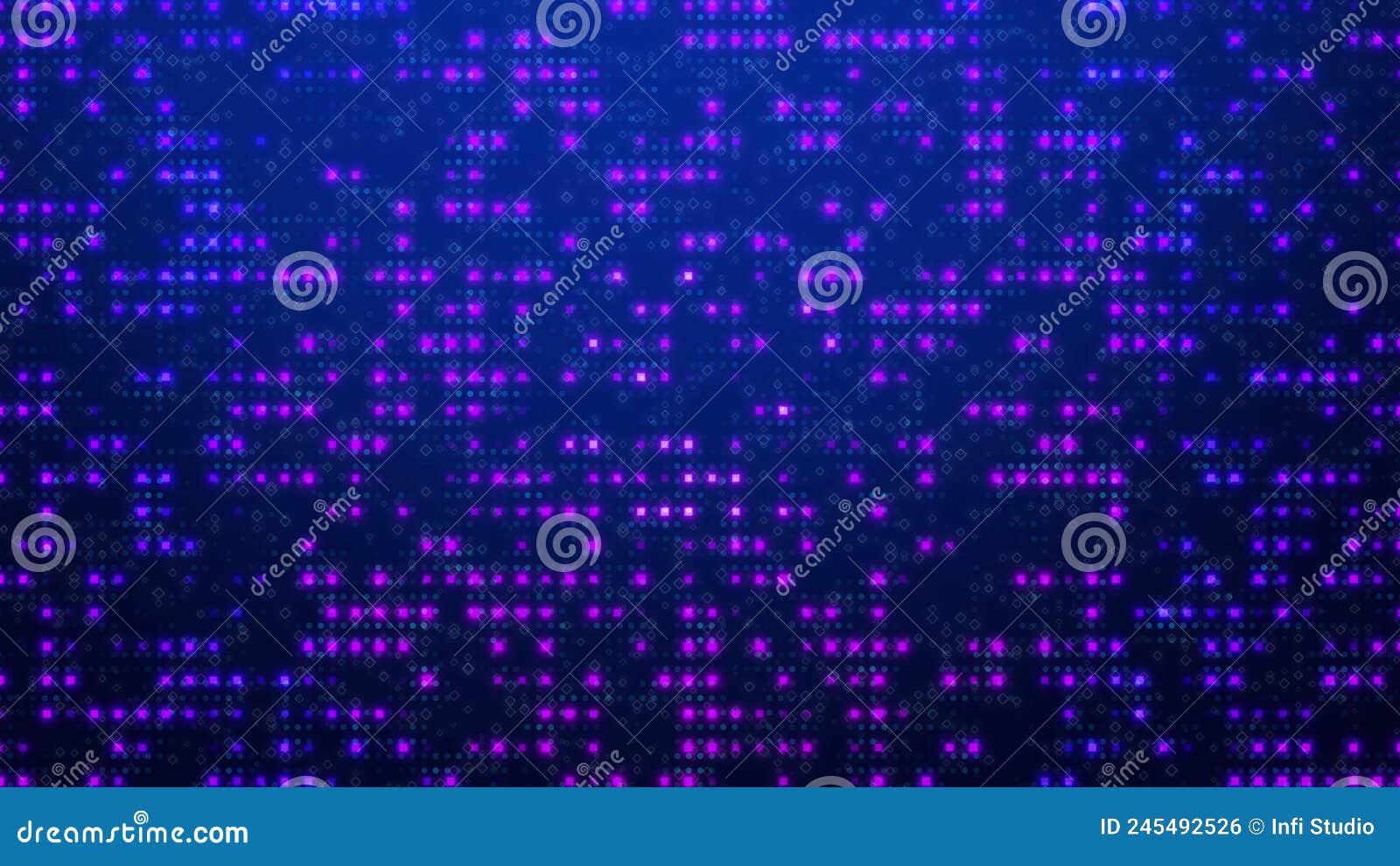 Digital Data Processing Cyber Calculation and Visualization of Computation Background. Stock ...