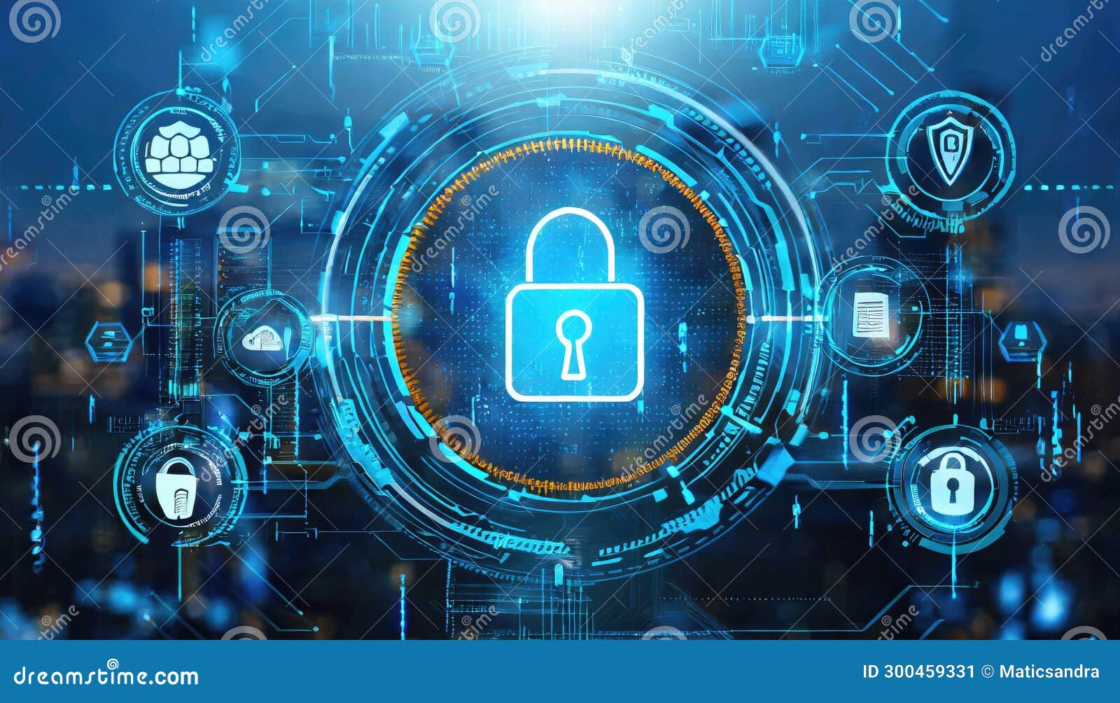 Digital Data Protection with Information Security. Generated with AI ...