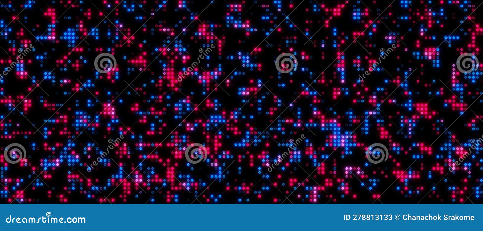 Digital Data Red and Blue Circle Dot Abstract Background. Stock ...