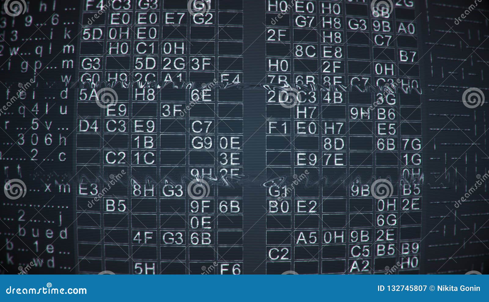 Digital Data on Retro Computer Monitor Stock Illustration ...