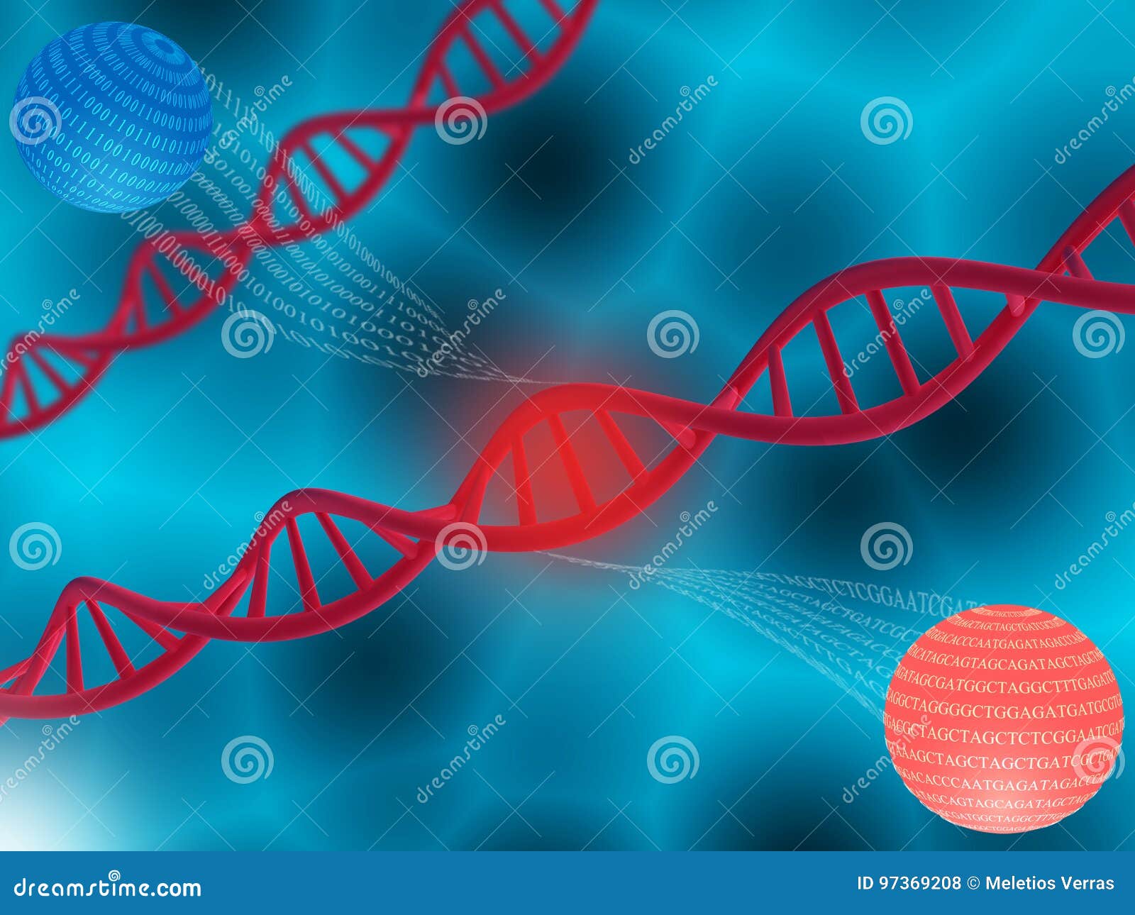 Digital Data Storage in DNA Stock Illustration - Illustration of ...