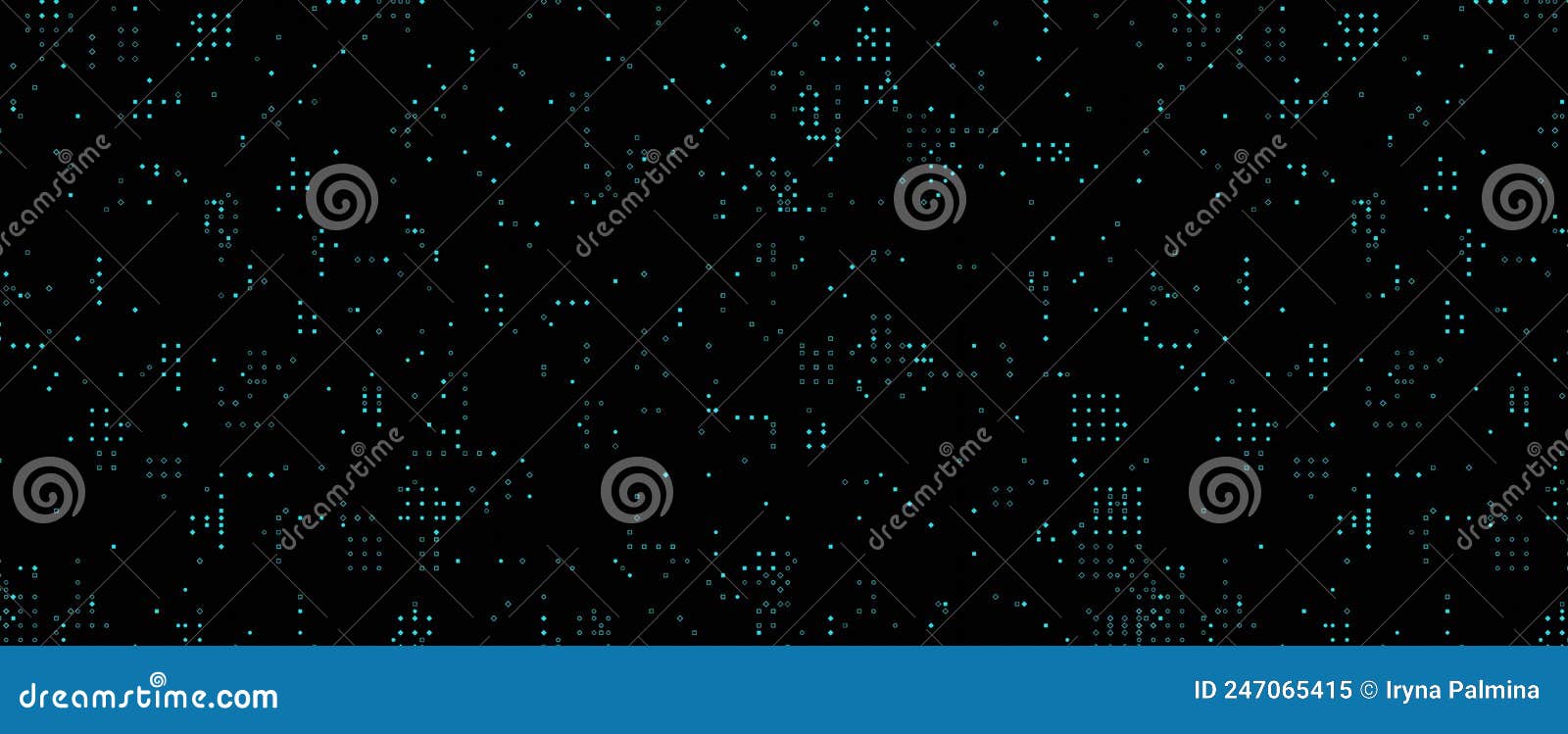 Digital Data Stream Background. Virtual Cluster Code with 3d Render ...