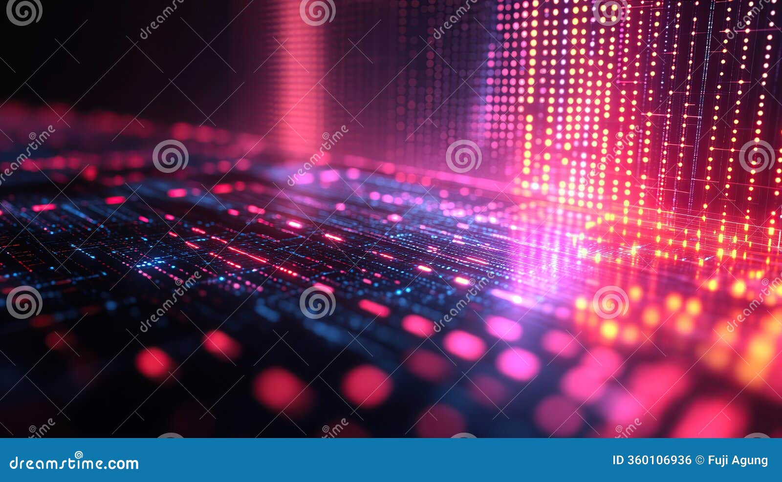 Digital Data Stream Flowing, Futuristic Background, Glowing, Abstract ...