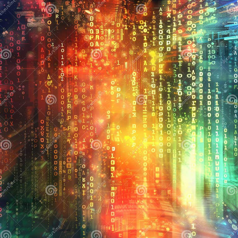 Digital Data Stream Sql Code And Abstract Technology Background For