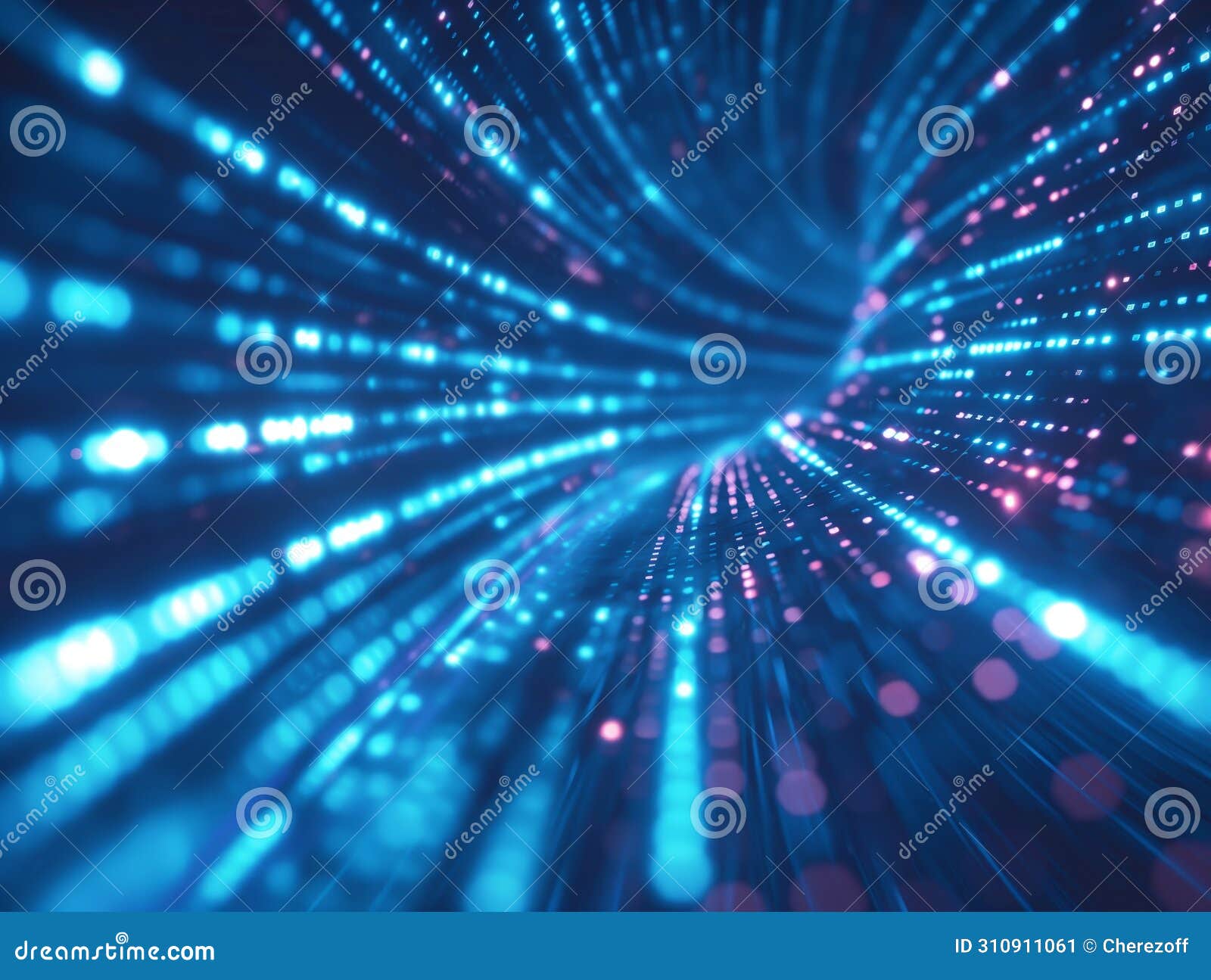 Digital Data Stream Tunnel stock image. Image of computer - 310911061