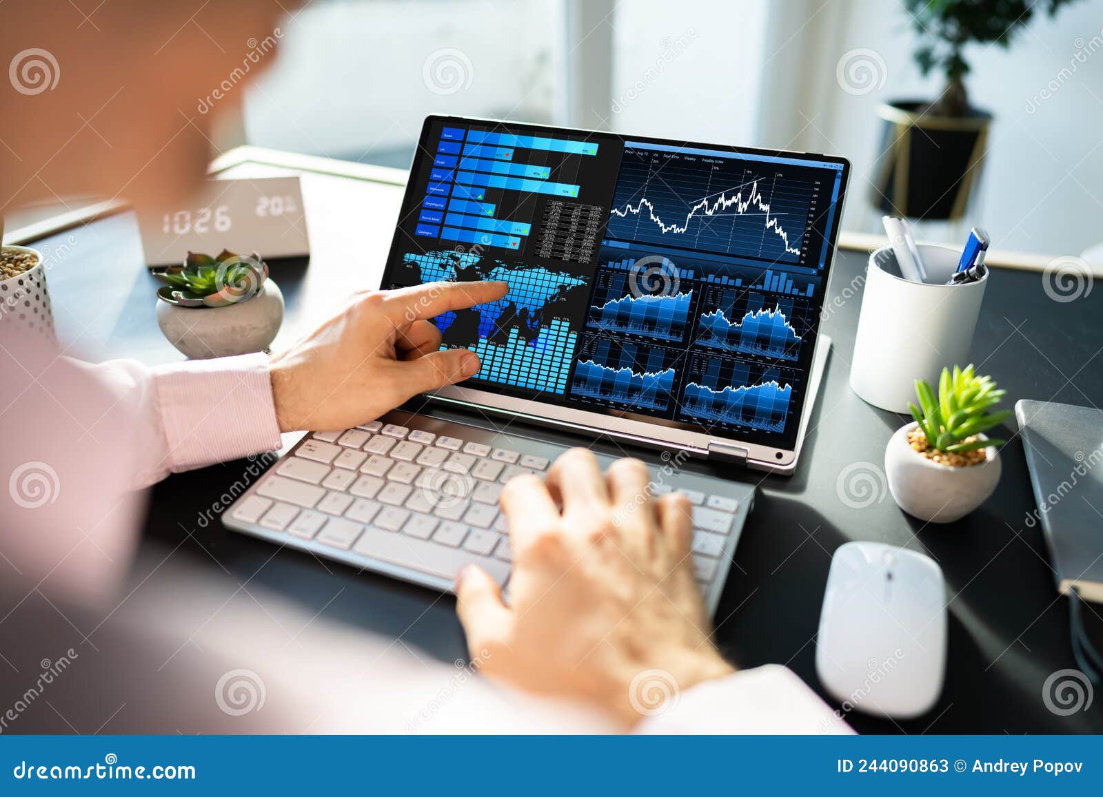 Digital Data Technology stock image. Image of desk, caucasian - 244090863