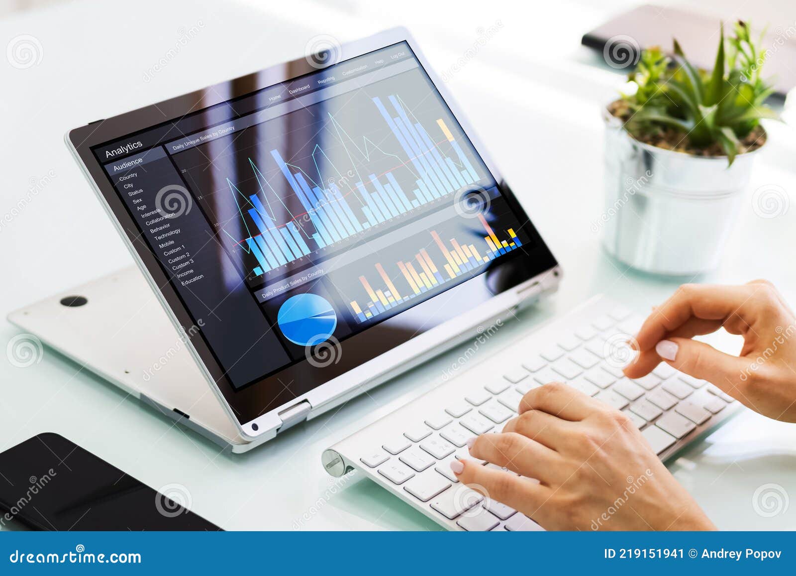 KPI Data Analytics Dashboard Stock Image - Image of data, hybrid: 219151941