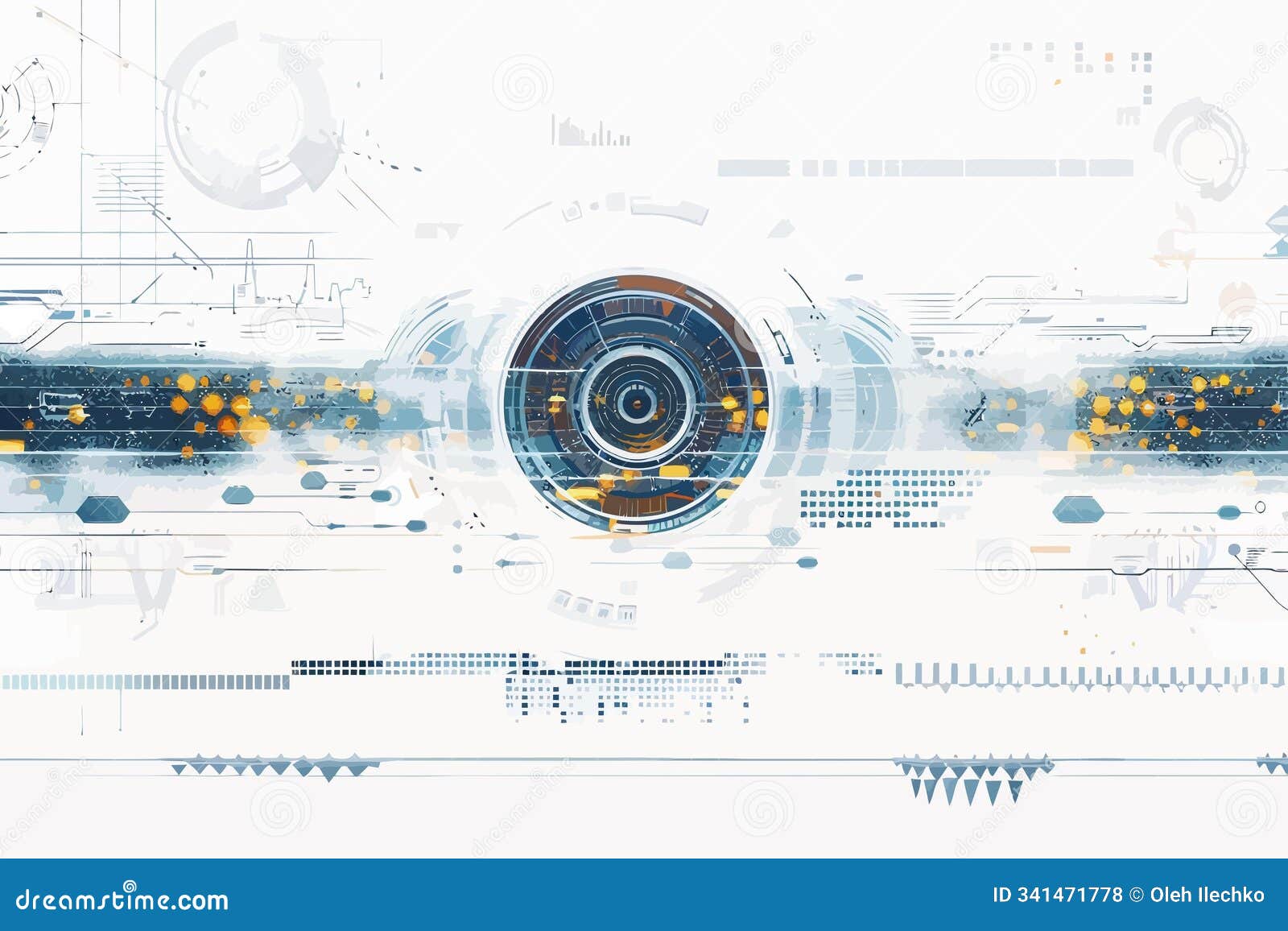 Digital Data Visualization with Futuristic Graphics S Isolated Stock ...