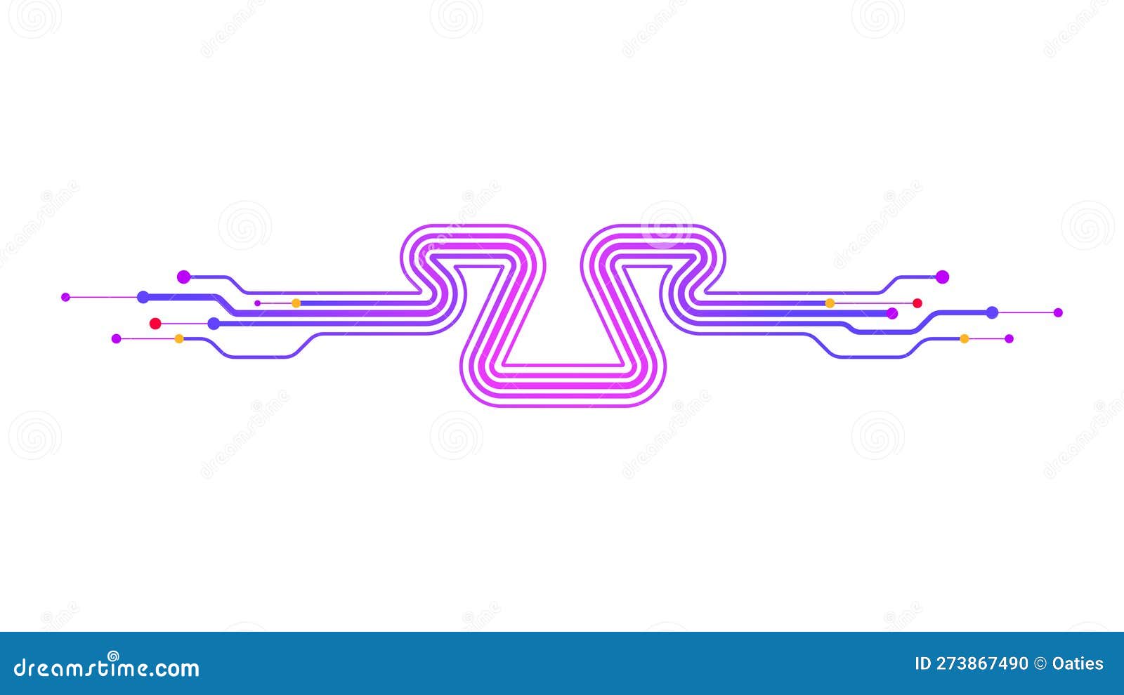 Digital Data Wave Network Elements Abstract Vector Background Stock ...