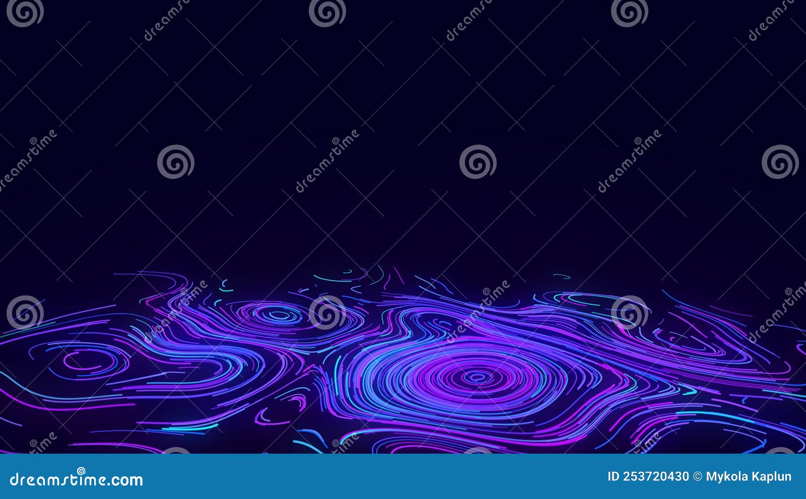 Digital Database Cyberspace. Flow of Colored Particles. Decoding ...