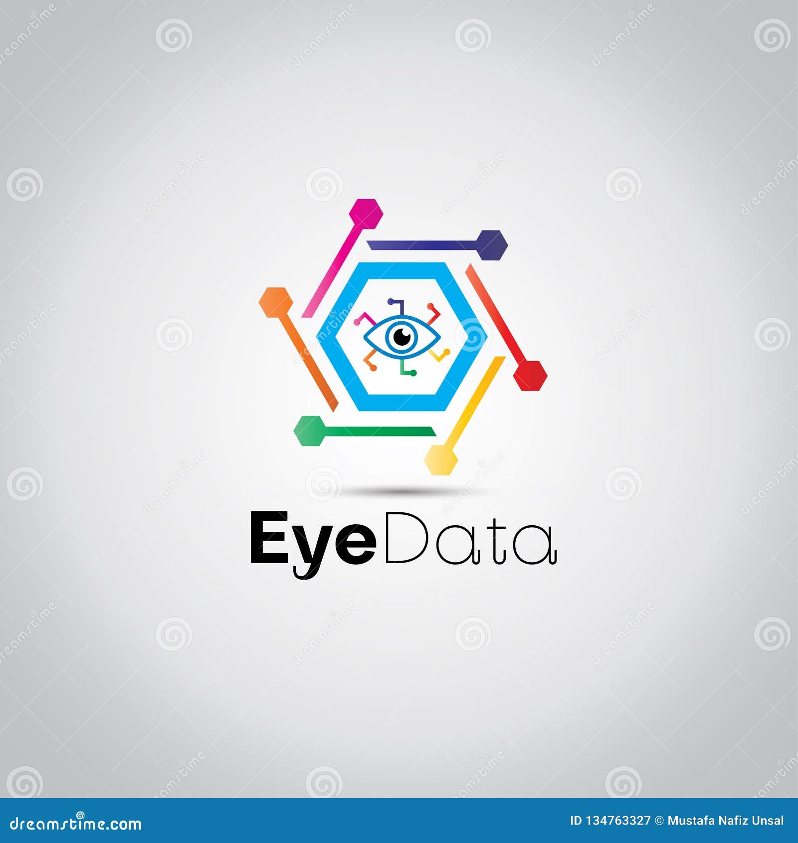 Digital-Daten mustern Logo stock abbildung. Illustration von ...