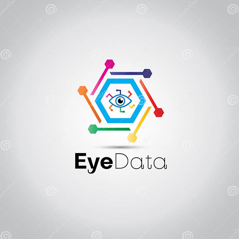 Digital-Daten mustern Logo stock abbildung. Illustration von ...