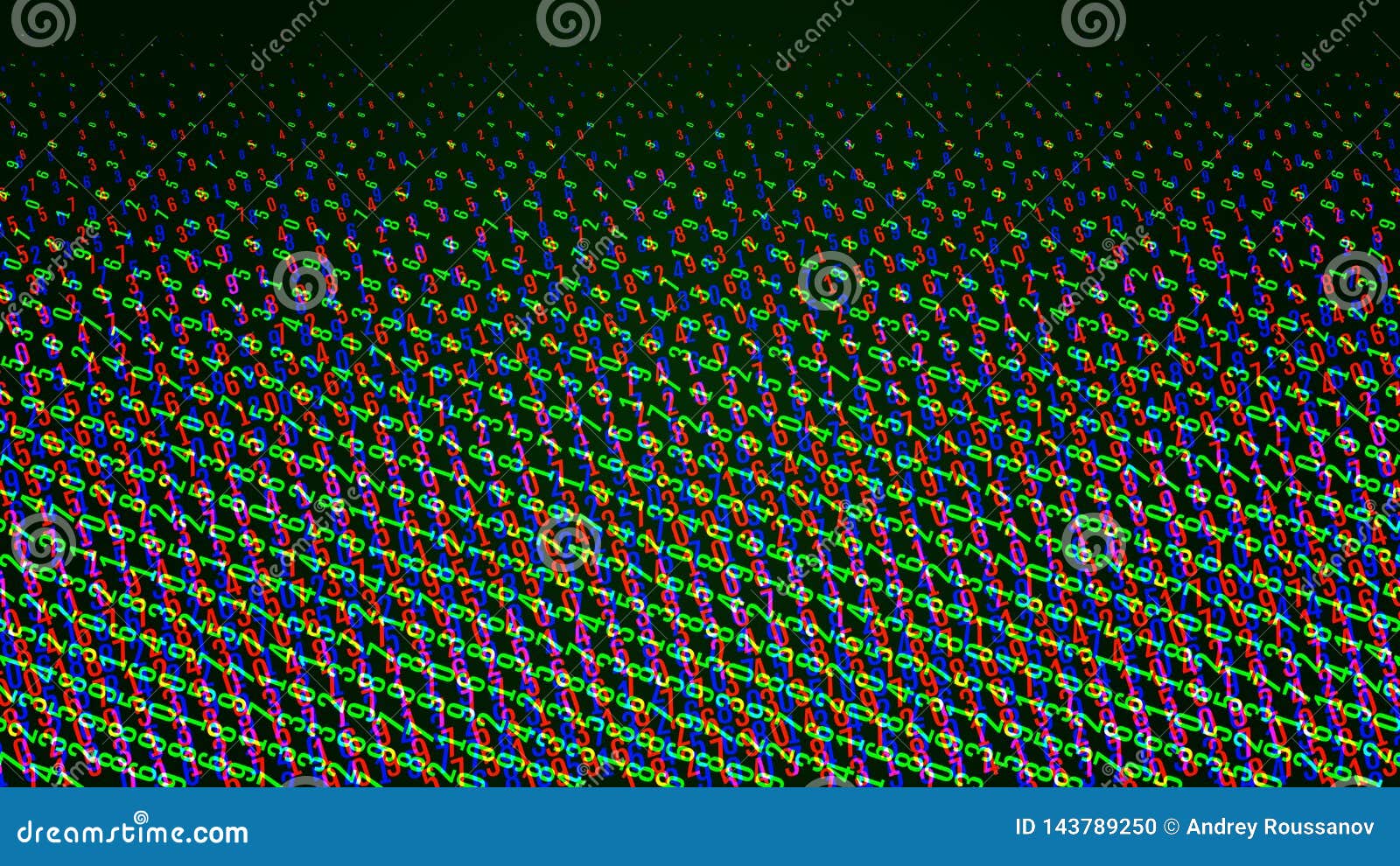 Digital Decimal Code Matrix Background. Stock Vector - Illustration of ...
