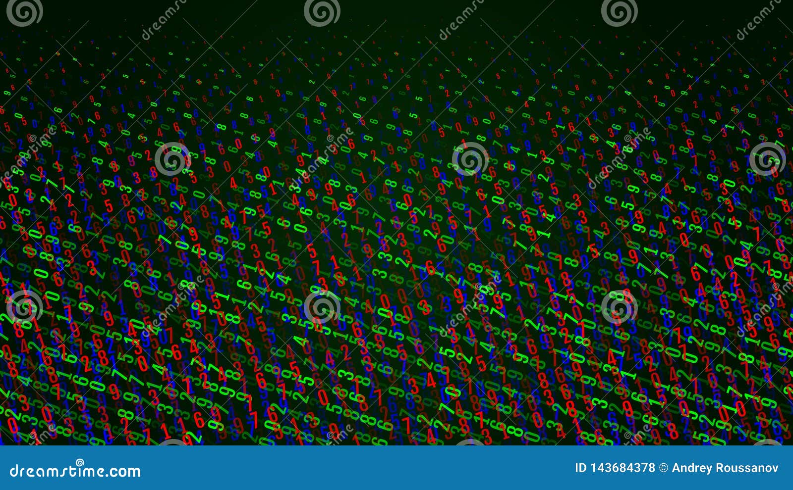 Digital Decimal Code Matrix Background. Stock Vector - Illustration of ...