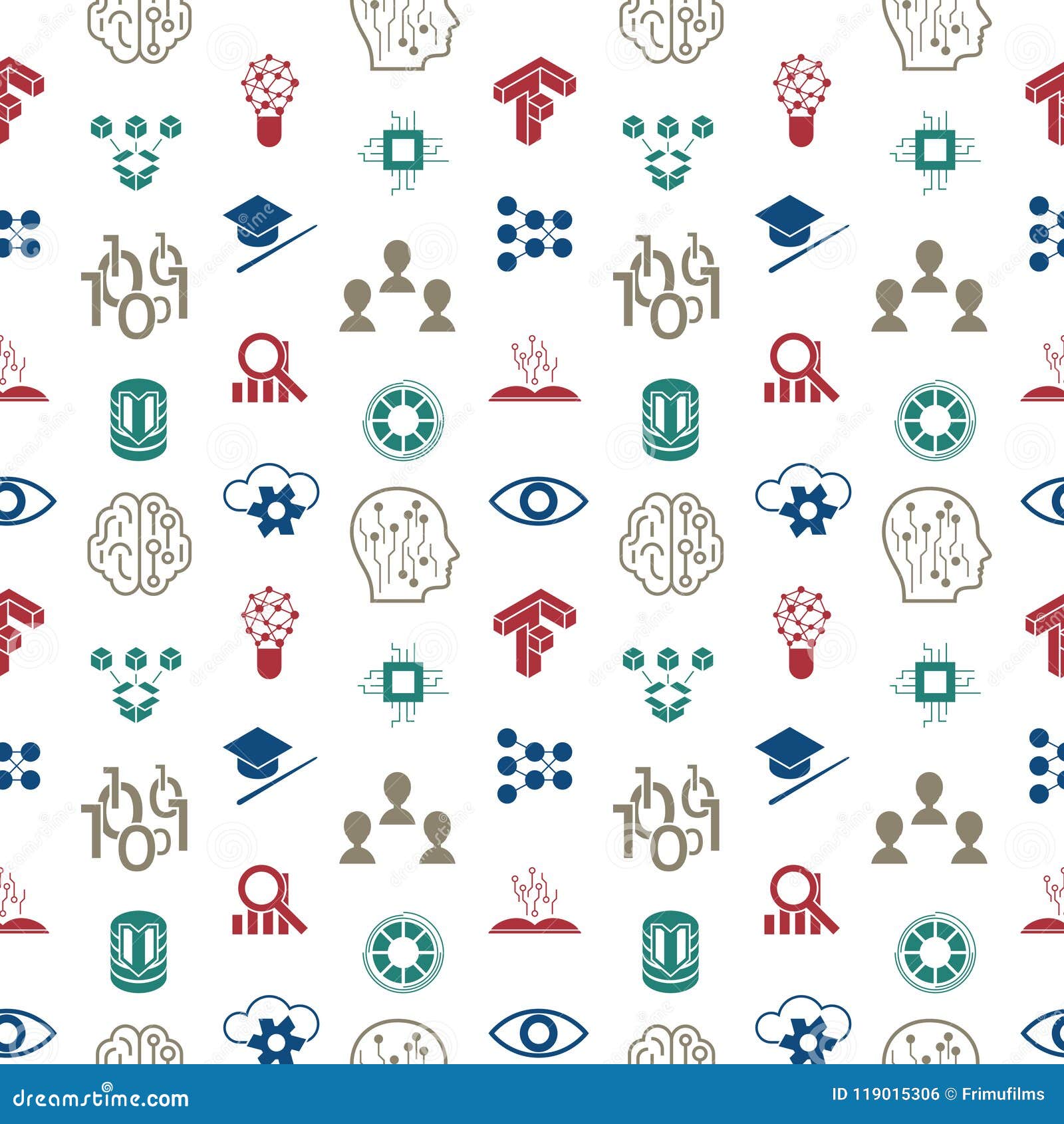 Digital deep learning stock illustration. Illustration of design ...