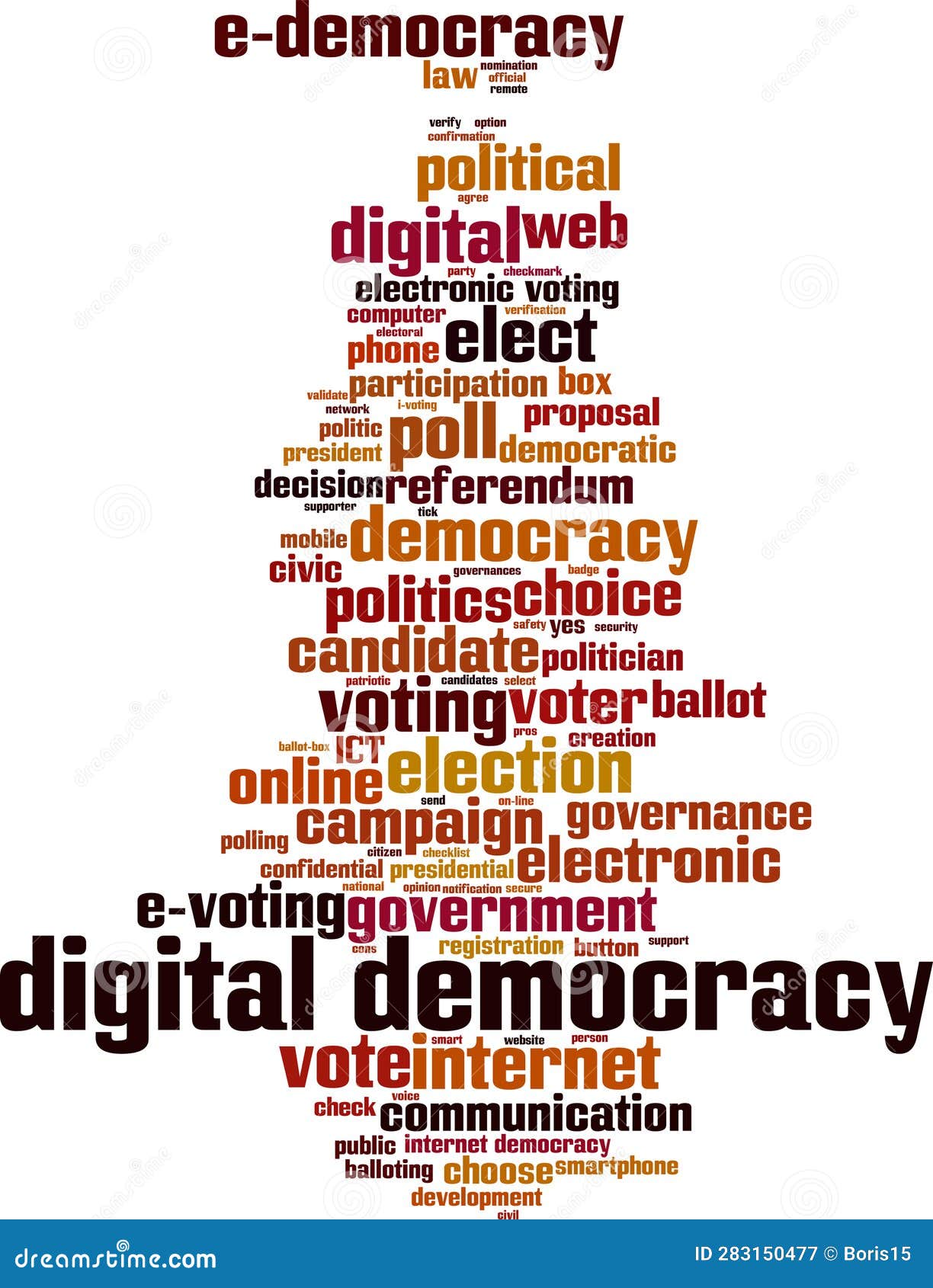 Democracy Word 3d Letters Columns Freedom Choose Government Royalty ...