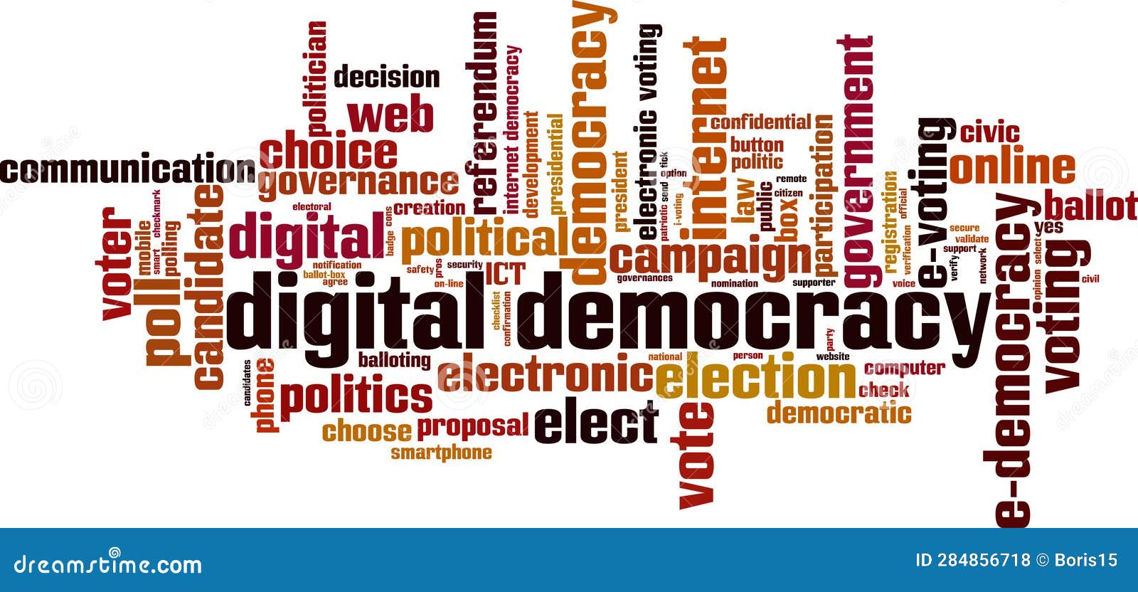 Digital Democracy Word Cloud Stock Vector - Illustration of concept ...