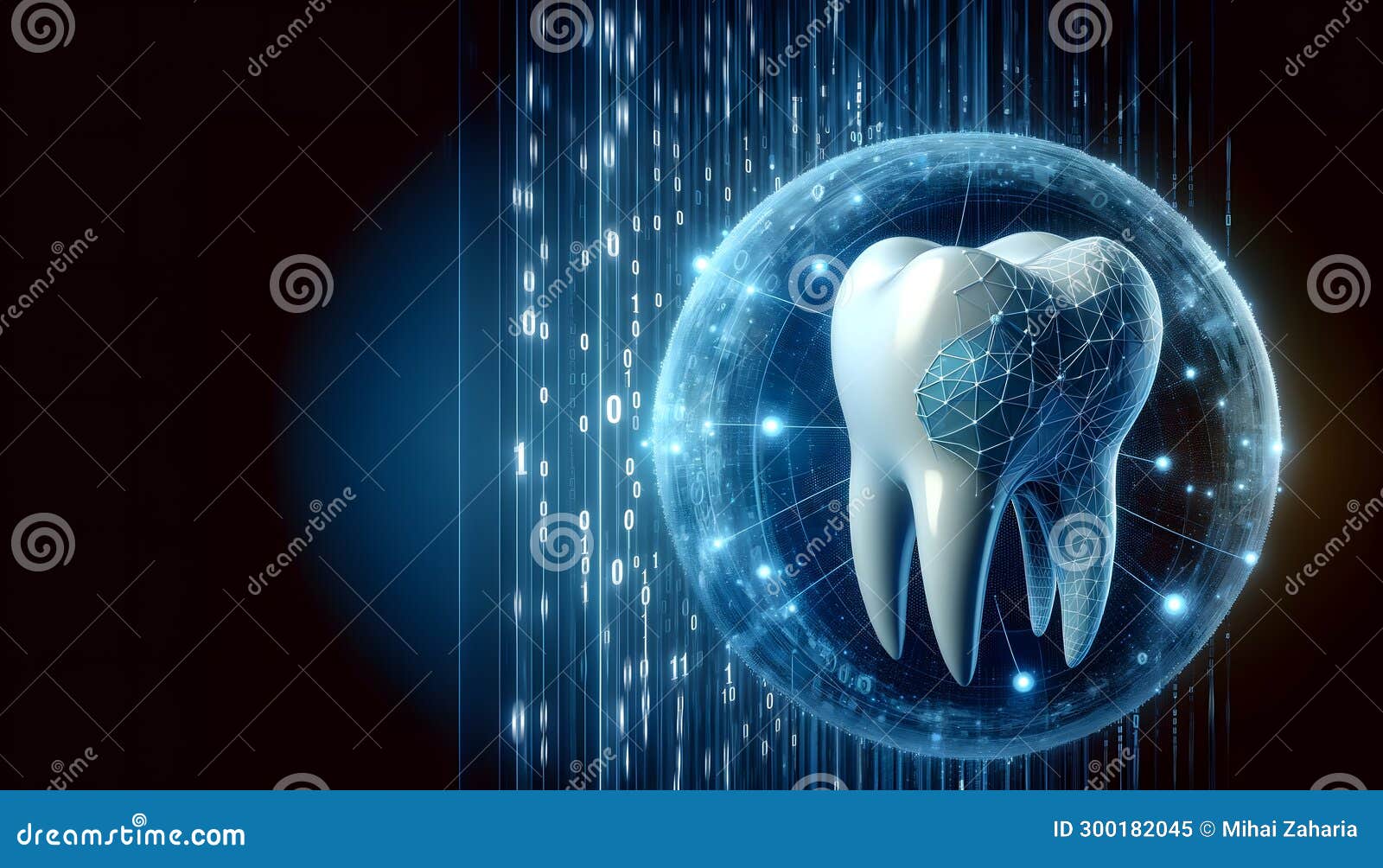 Digital Dentistry Concept Art. Illustration Created with Generative AI ...
