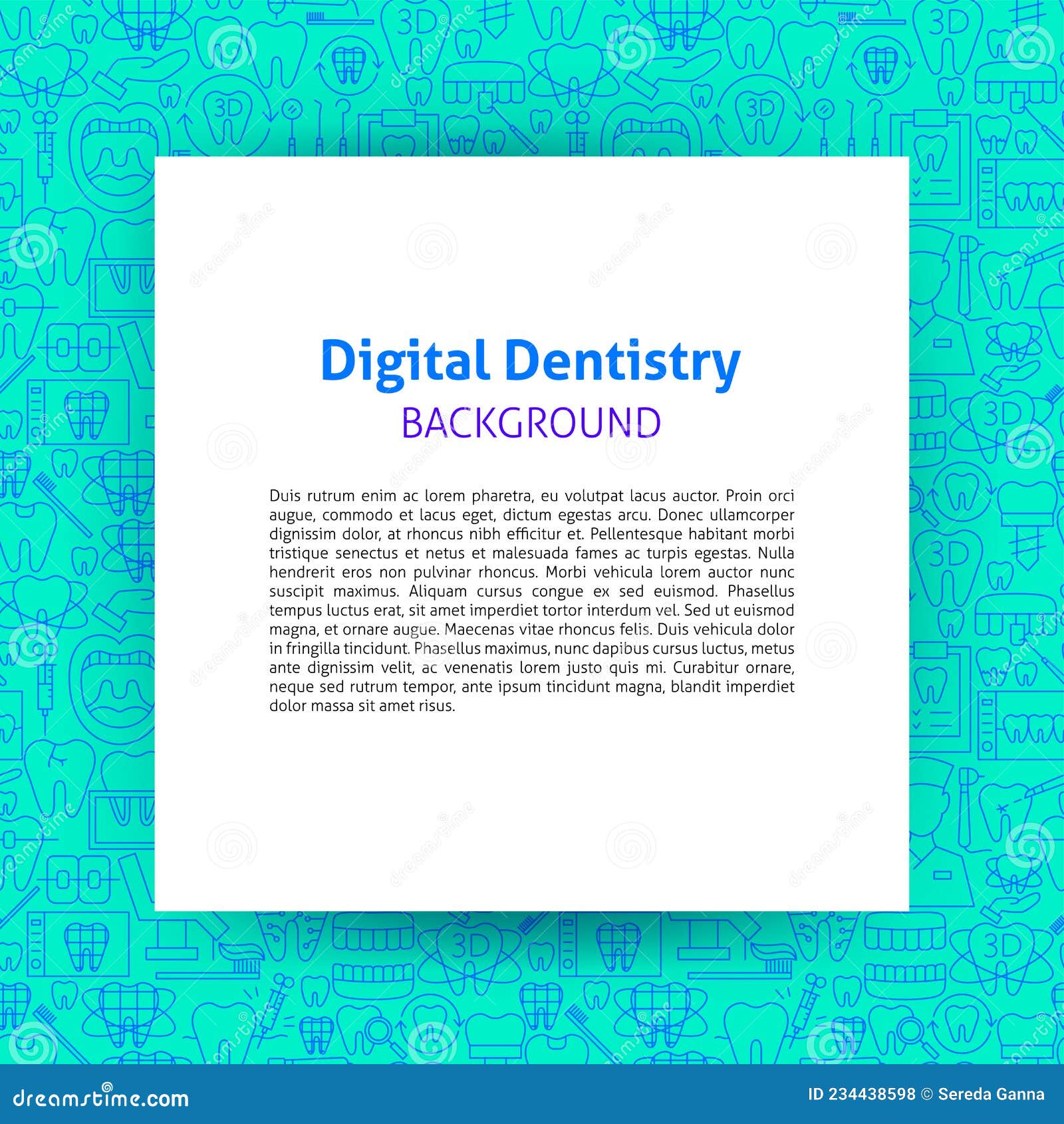 Digital Dentistry Paper Template Stock Vector - Illustration of ...