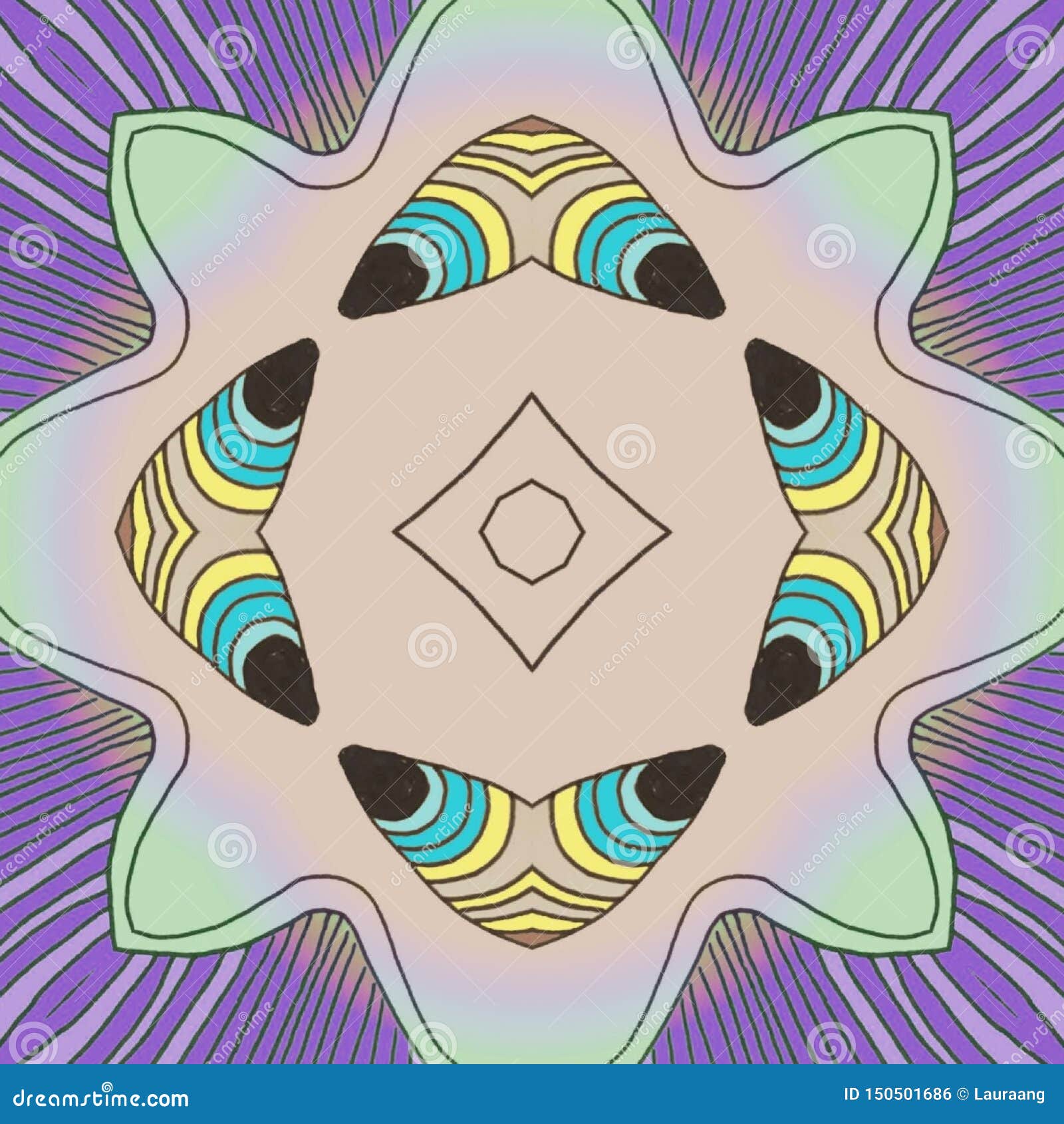 Digital Design Abstract Motive with Violet Background Stock Photo ...