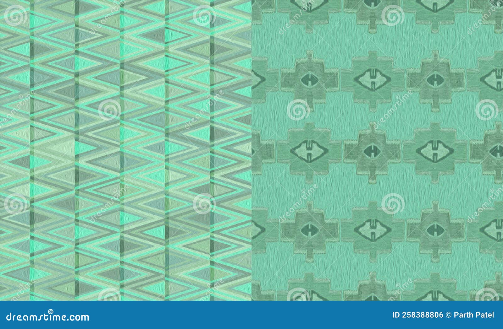 Digital Design Allover Top Bottom Flower Pattern Stock Illustration ...