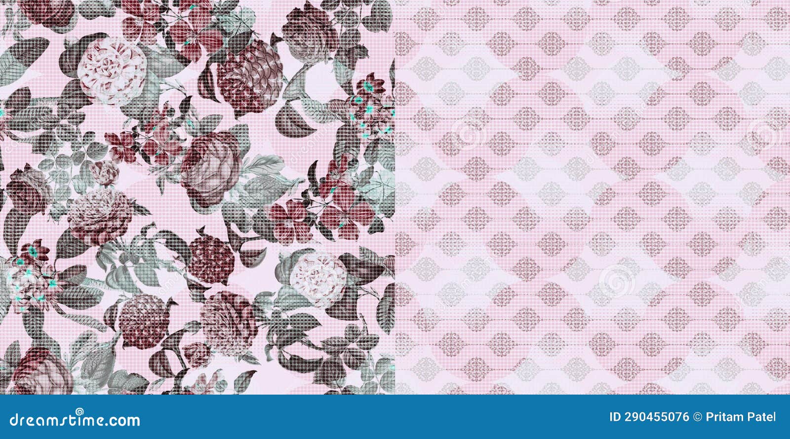 2210695453 Seamless Ceramic Tiles Flower Texture Art Wallpaper Pattern ...