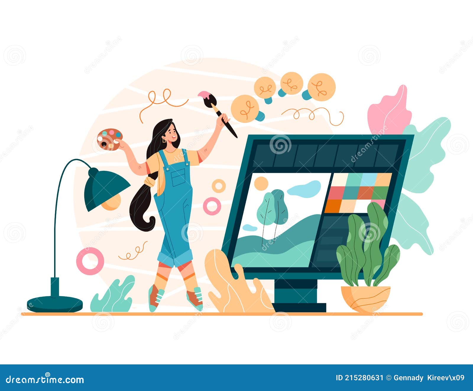 Digital Design Art Project Development Concept Stock Vector ...