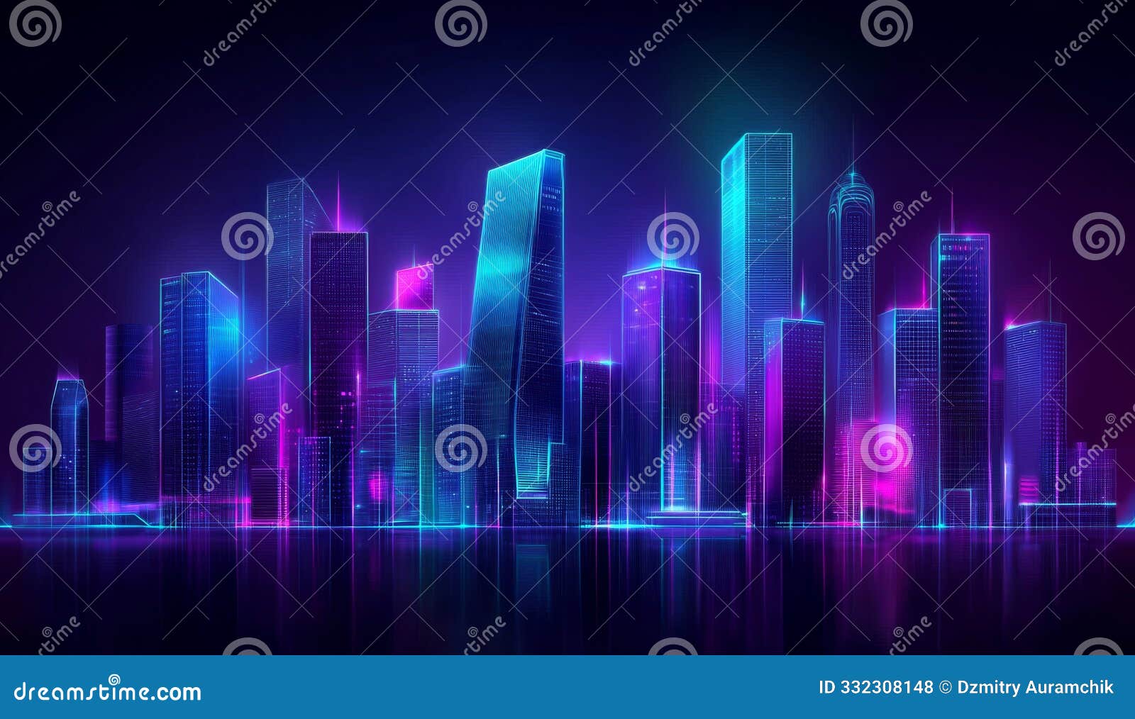 Digital Design, Information Data, Digital Technology Scene with ...