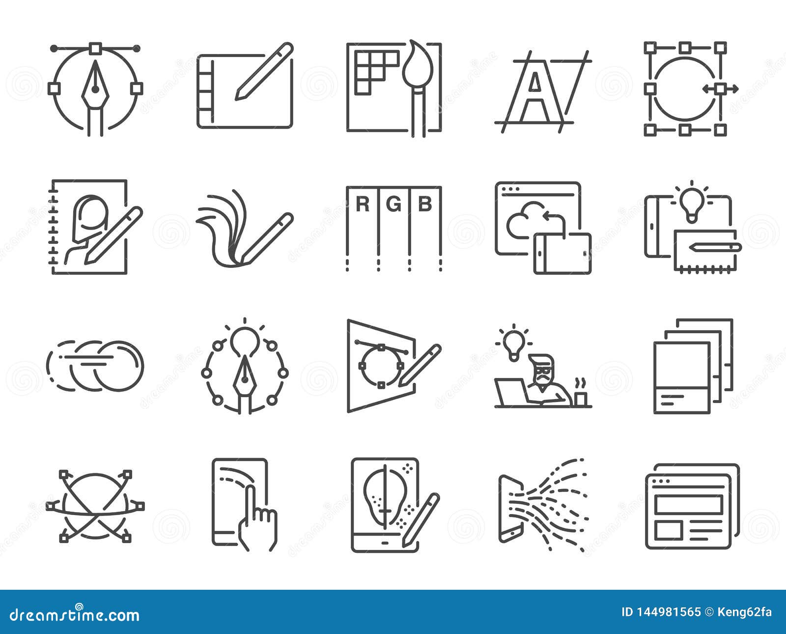 Design Ui And Ux Set Icons Collection. Includes Simple Elements Such As ... Design Ui And Ux Set Icons Collection. Includes Simple Elements Such As ...