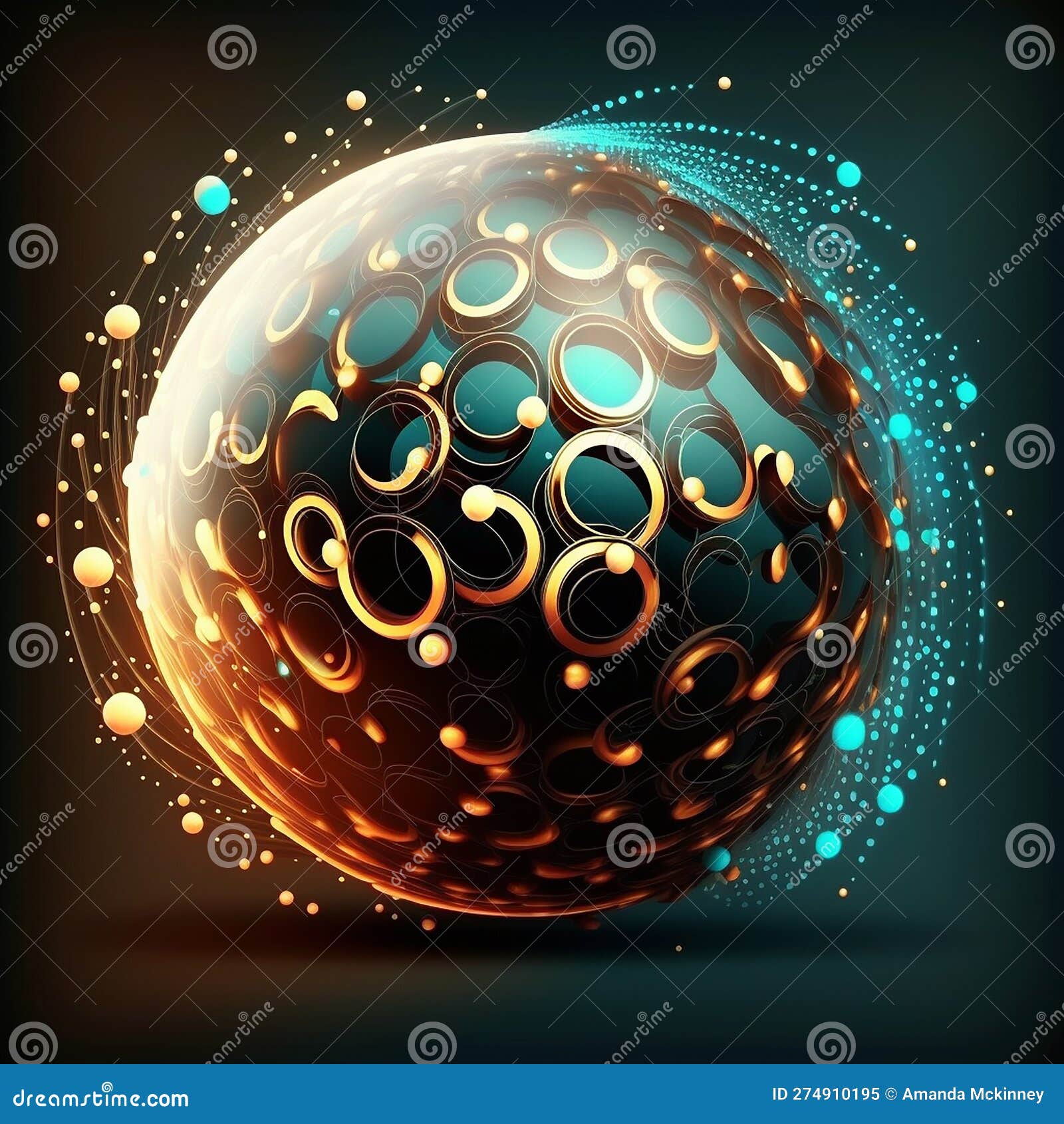 Digital Design of an Orb. Ai Generated. Stock Illustration ...