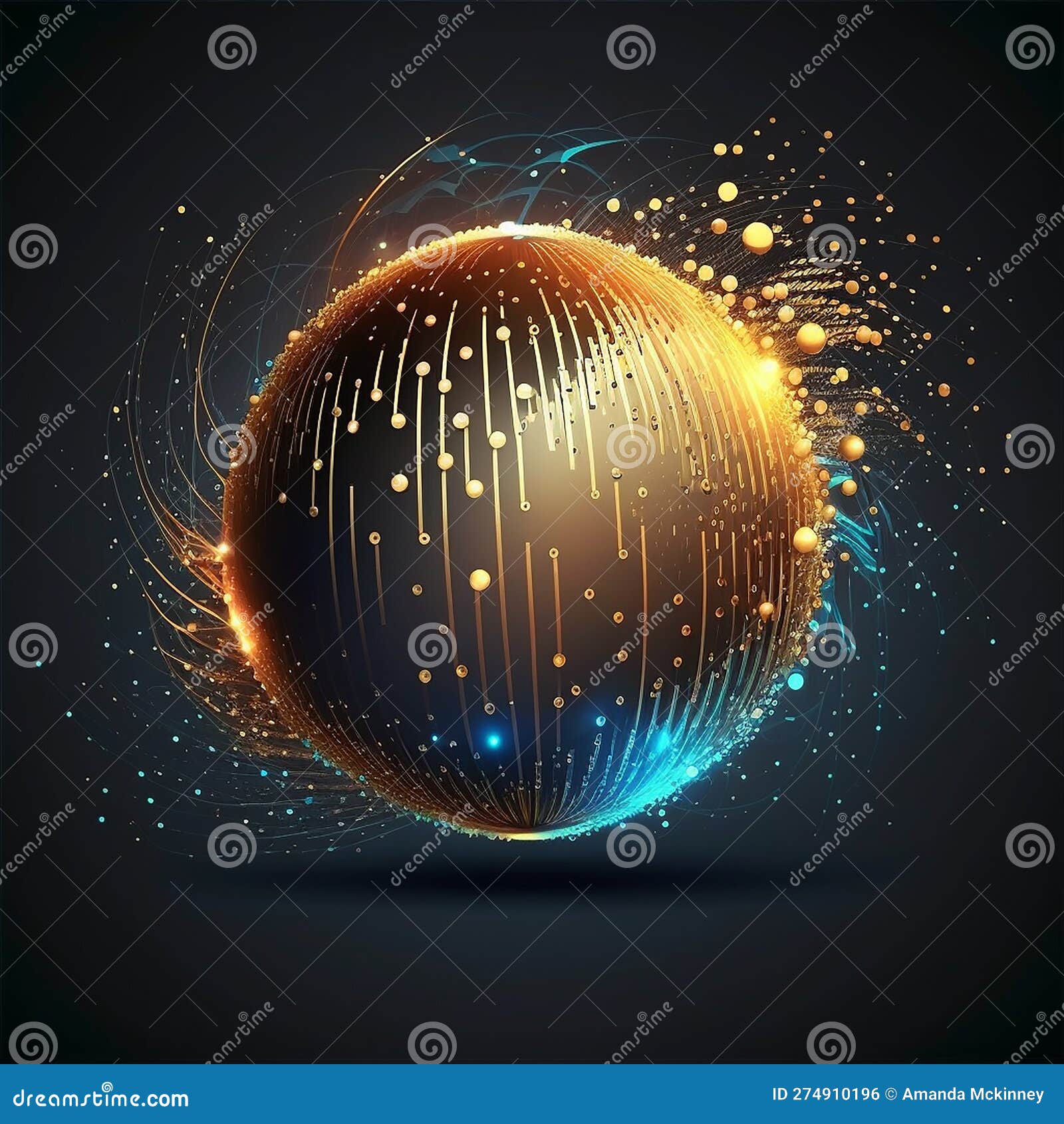 Digital Design of an Orb. Ai Generated. Stock Illustration ...