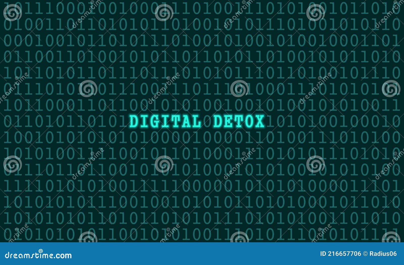 Digital Detox Concept Illustration. Addiction of Devices Stock Vector ...