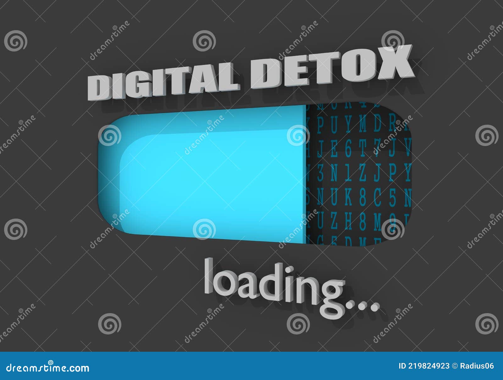 Digital Detox Concept Illustration. Addiction of Devices Stock ...