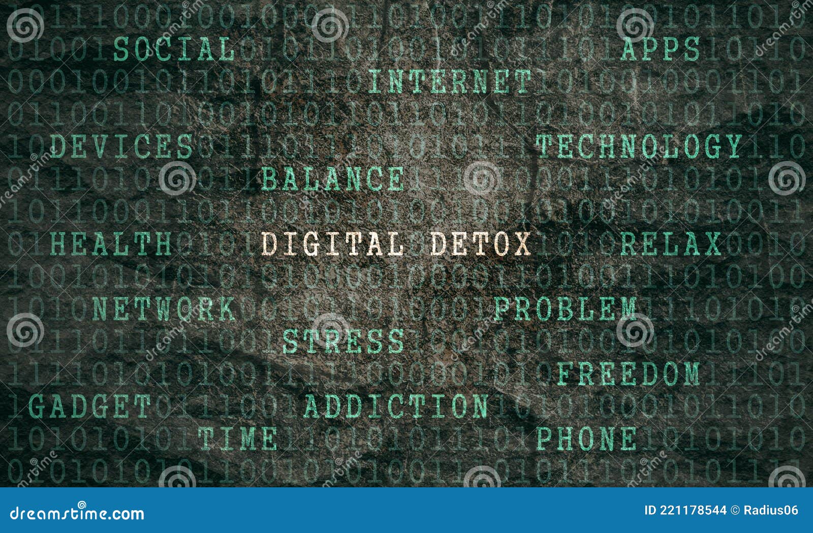 Digital Detox Concept Illustration. Addiction of Devices Stock ...