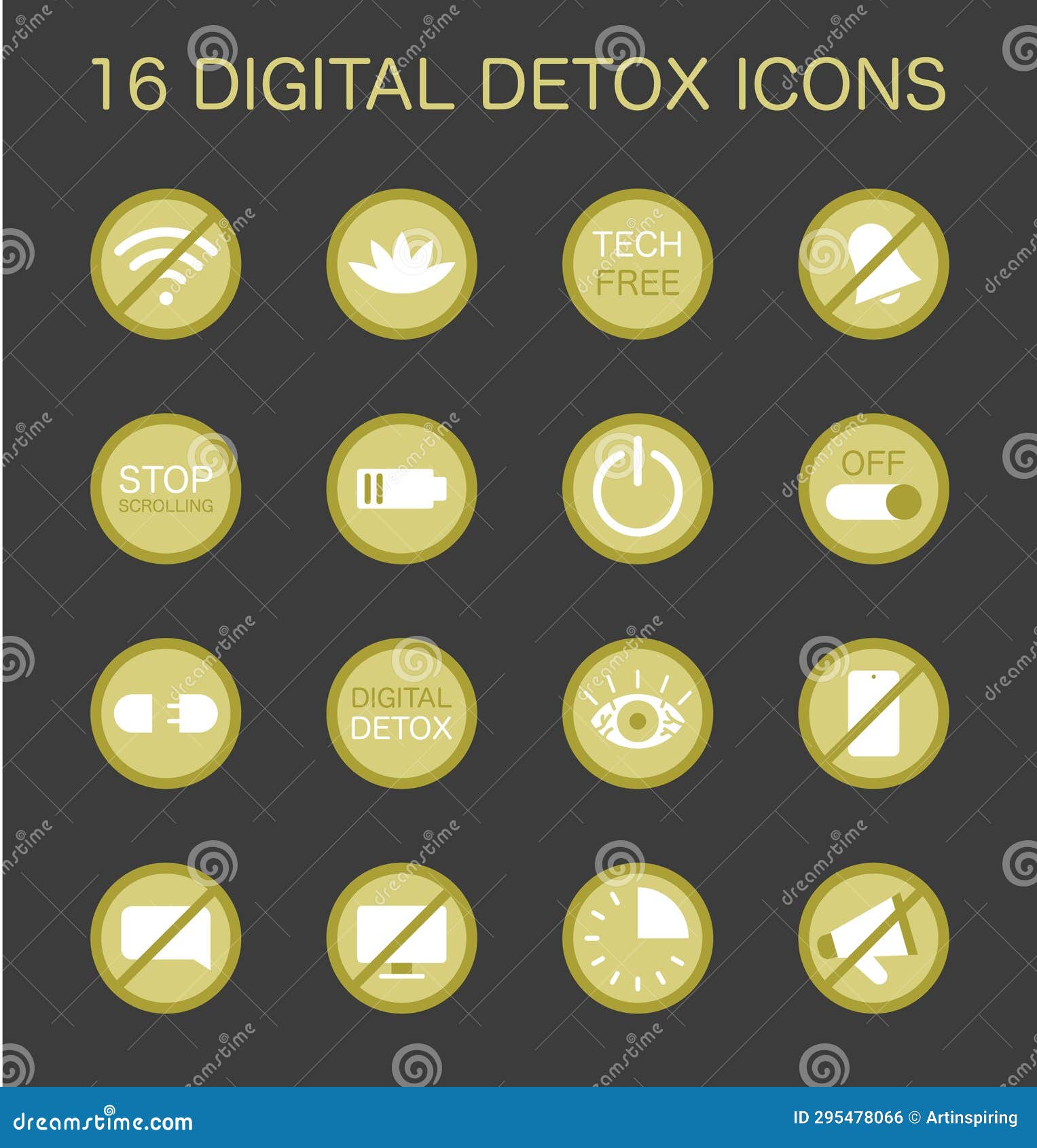 Digital Detox Set. Characters Practicing Mindfulness, Reducing Screen ...