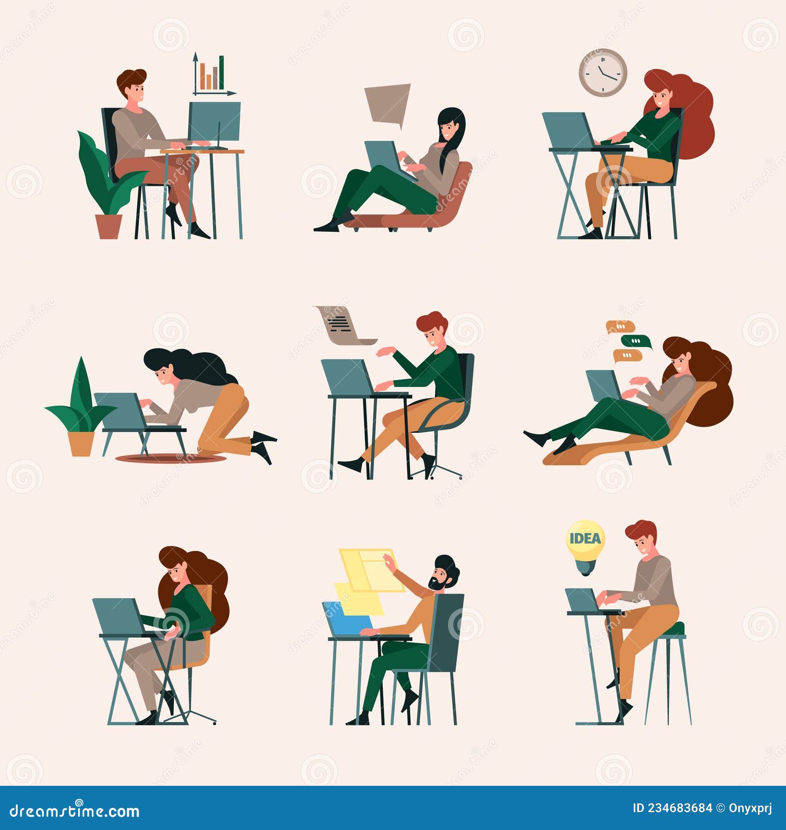 Web Developers And Coder Build Projects Programming Seo Web Coding Characters Young