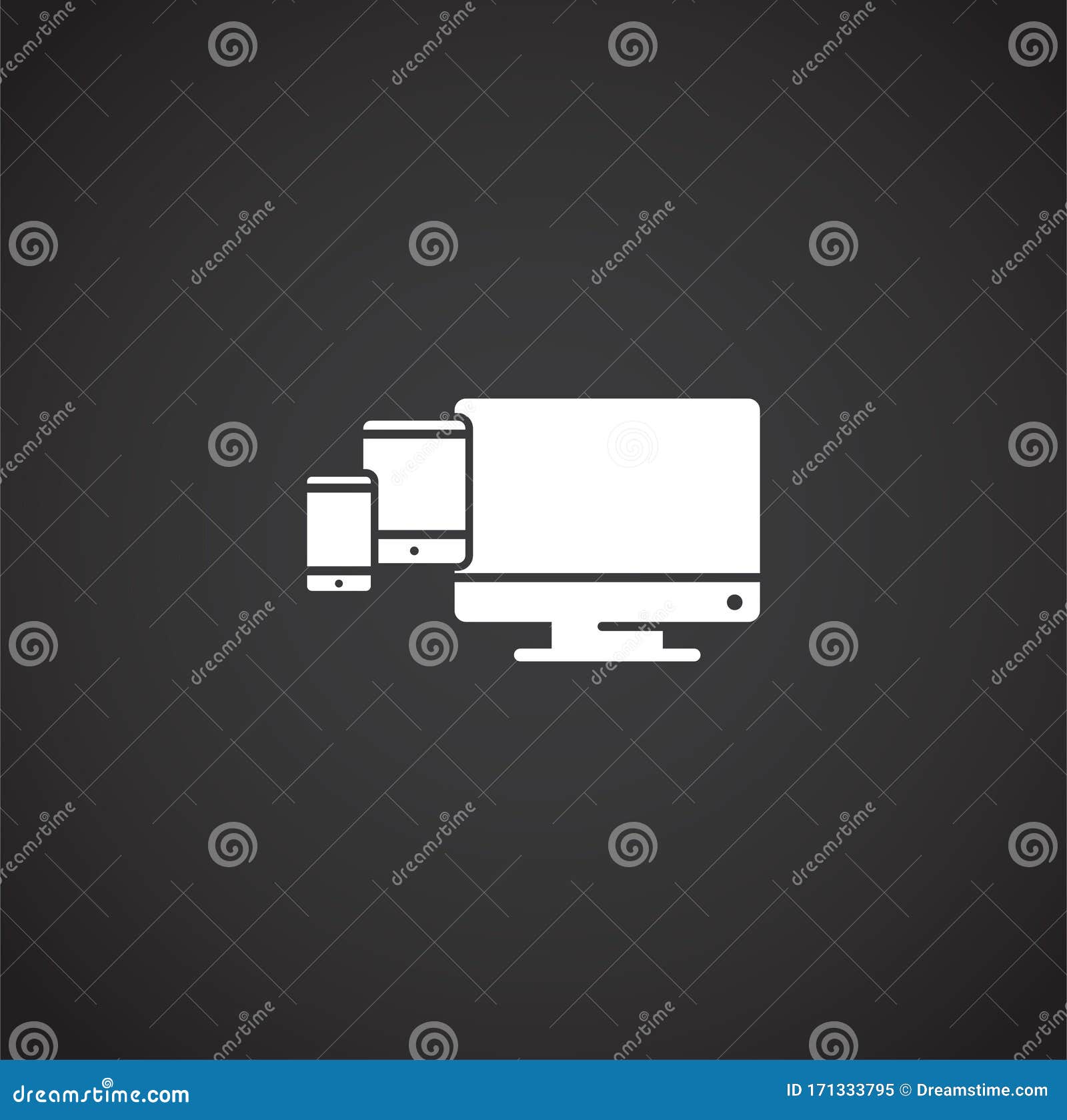 Digital Device Icon on Background for Graphic and Web Design. Creative ...