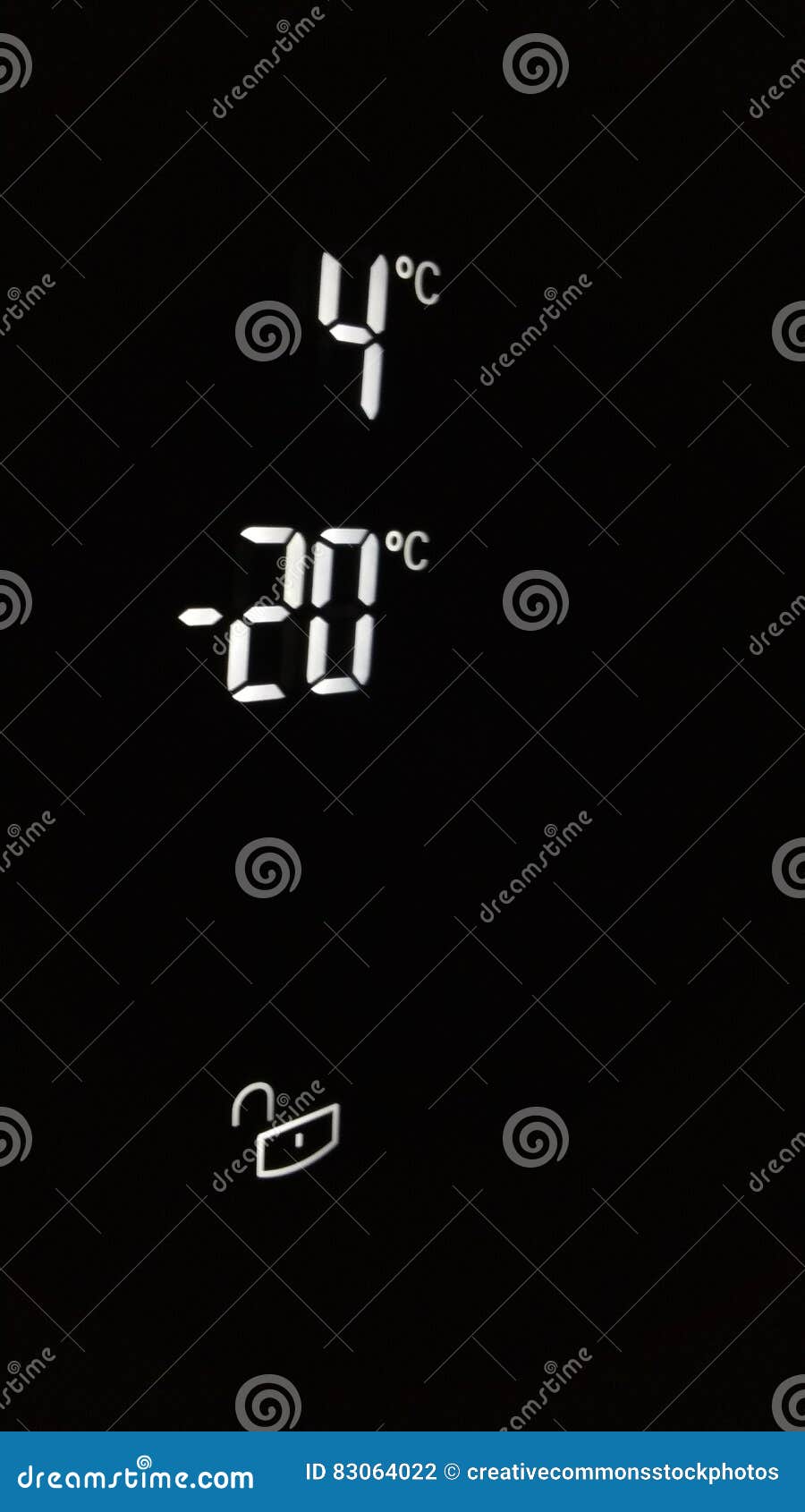 Digital Device Showing Negative 20 Degrees Picture. Image: 83064022