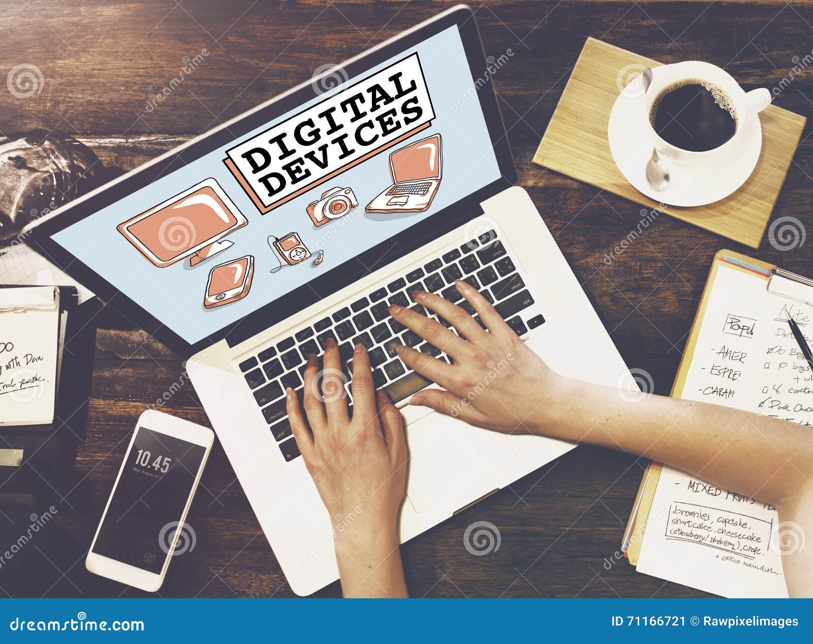 Digital Devices Electronics Connection Communication Concept Stock ...