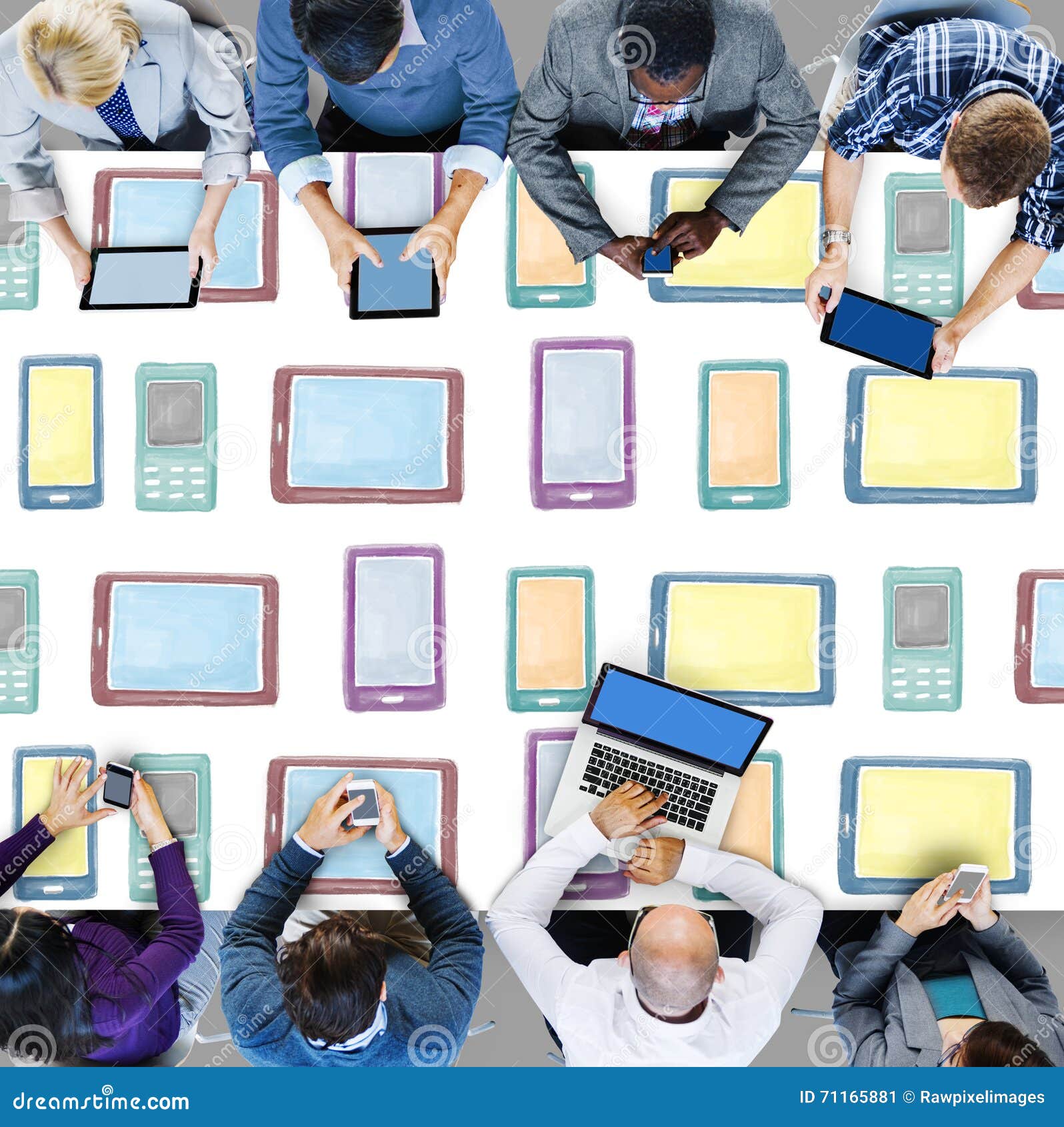 Digital Devices Technology Graphics Connection Concept Stock Image ...